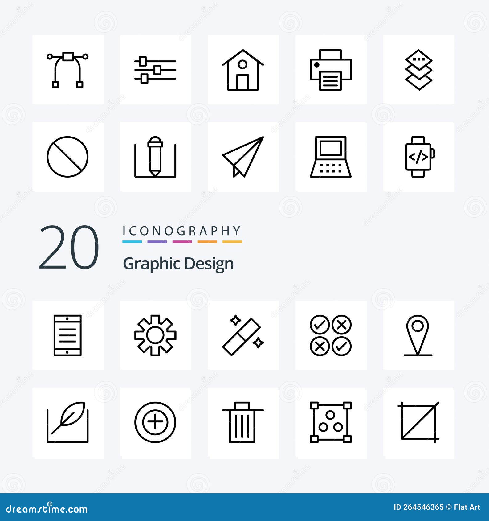 20 Design Line Icon Pack Like Green Pin Tool Map Tick Stock Vector ...