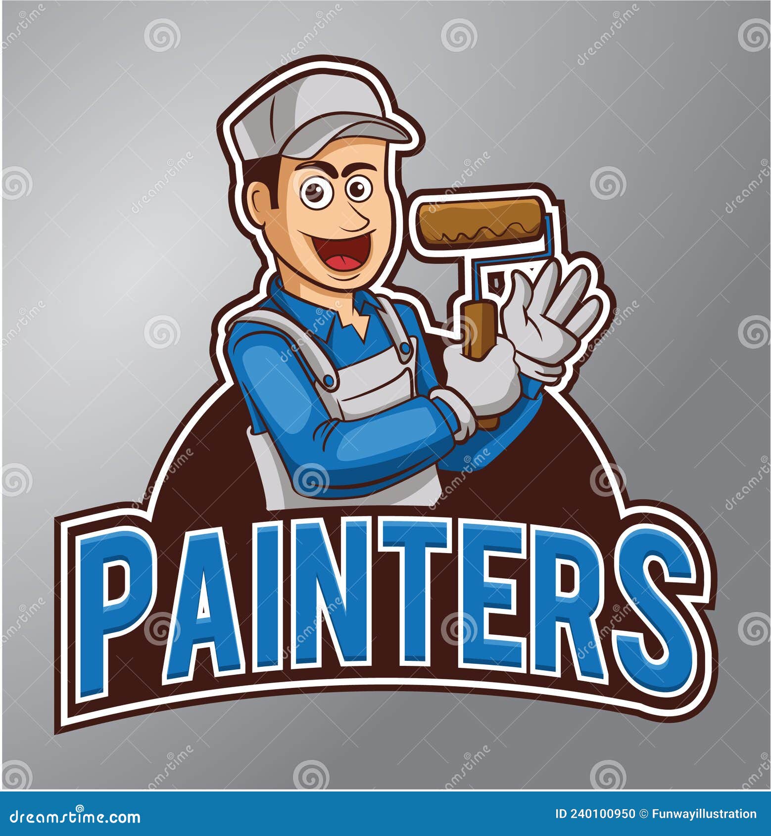 Design Logo Character Vector with Font Stock Vector - Illustration of ...