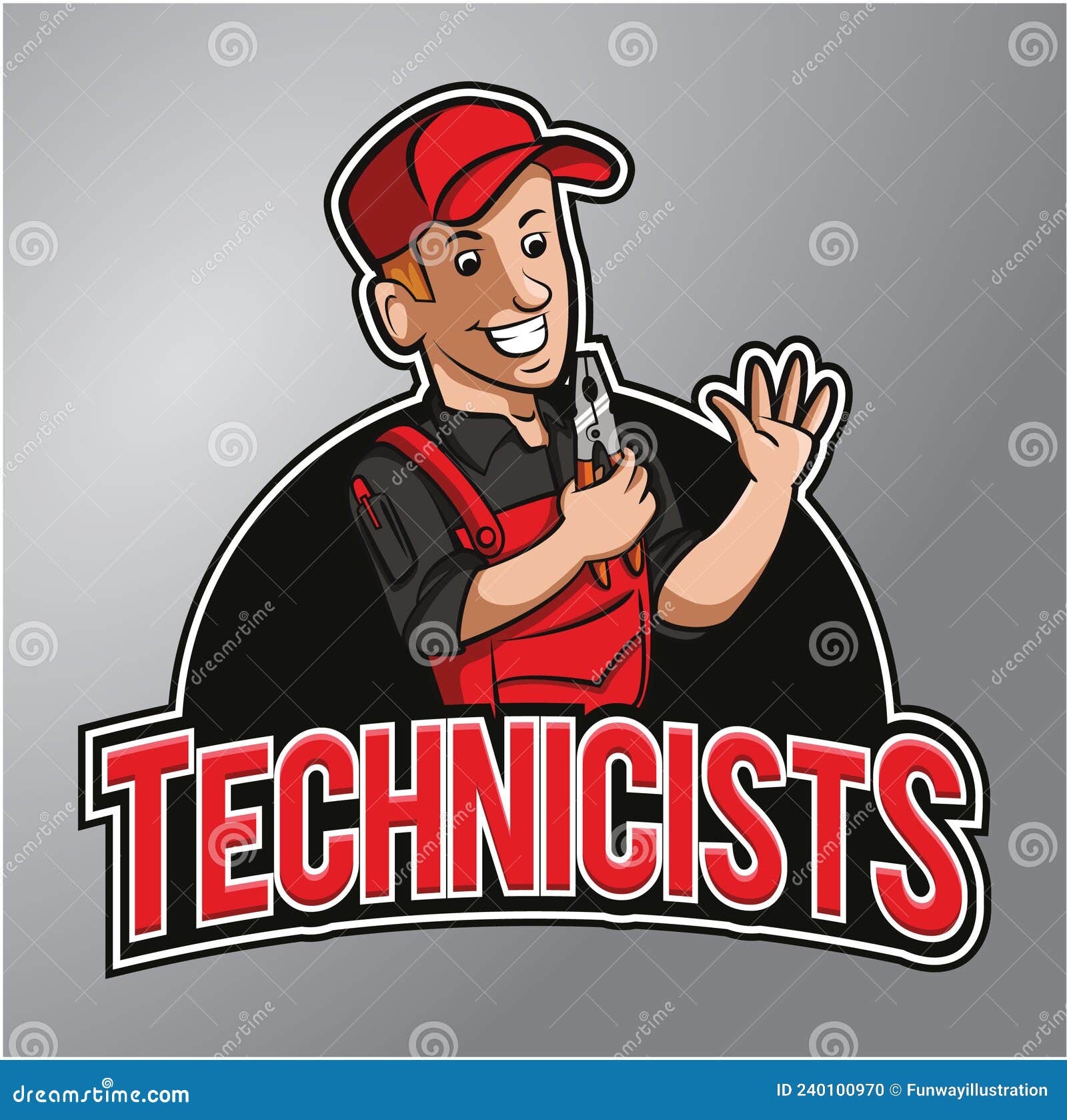 Design Logo Character Vector with Font Stock Vector - Illustration of ...