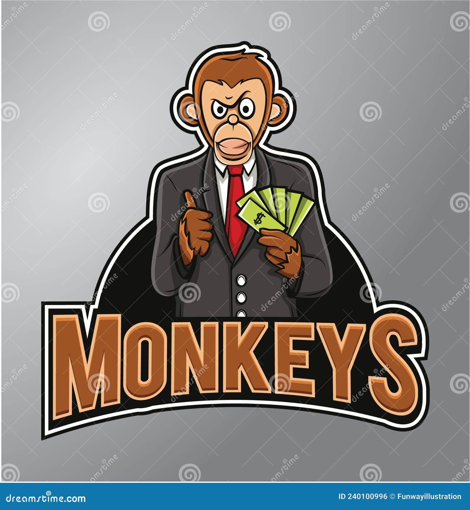 Design Logo Character Vector with Font Stock Vector - Illustration of ...