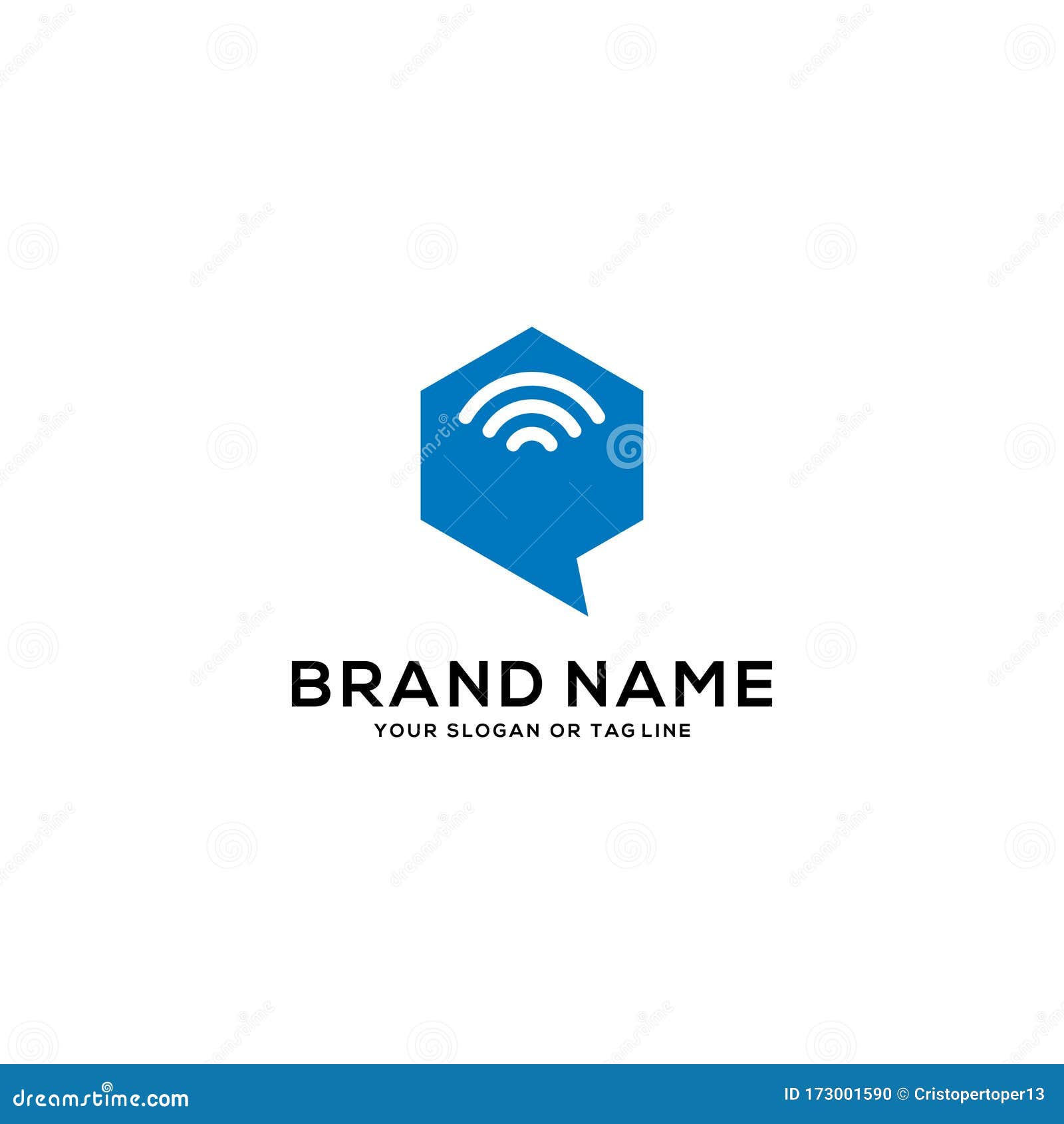 Design Logo Chat Icon and Signal Vector Stock Vector - Illustration of ...