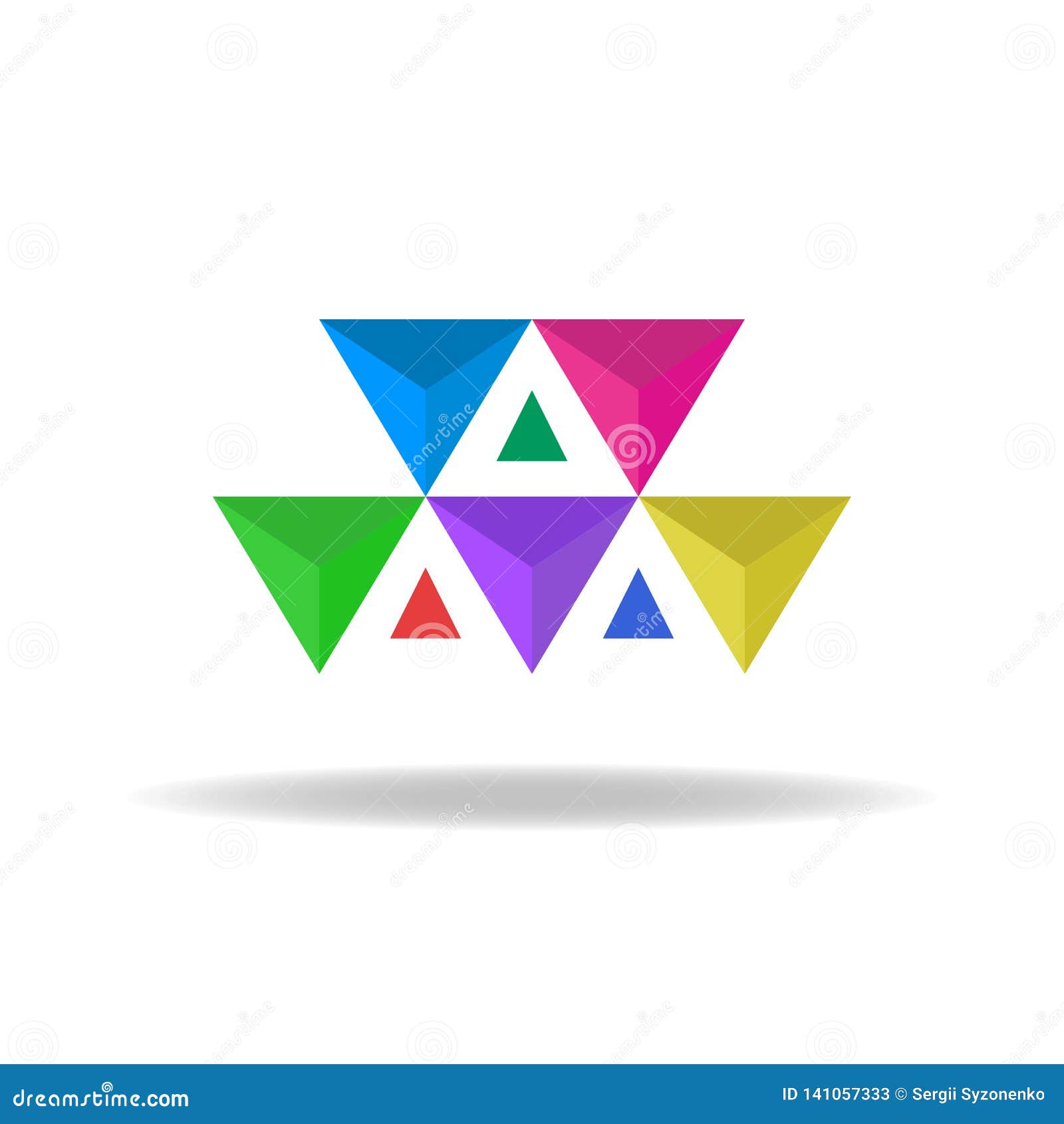 Design Logo of the Colorful Faceted Triangles Stock Illustration ...