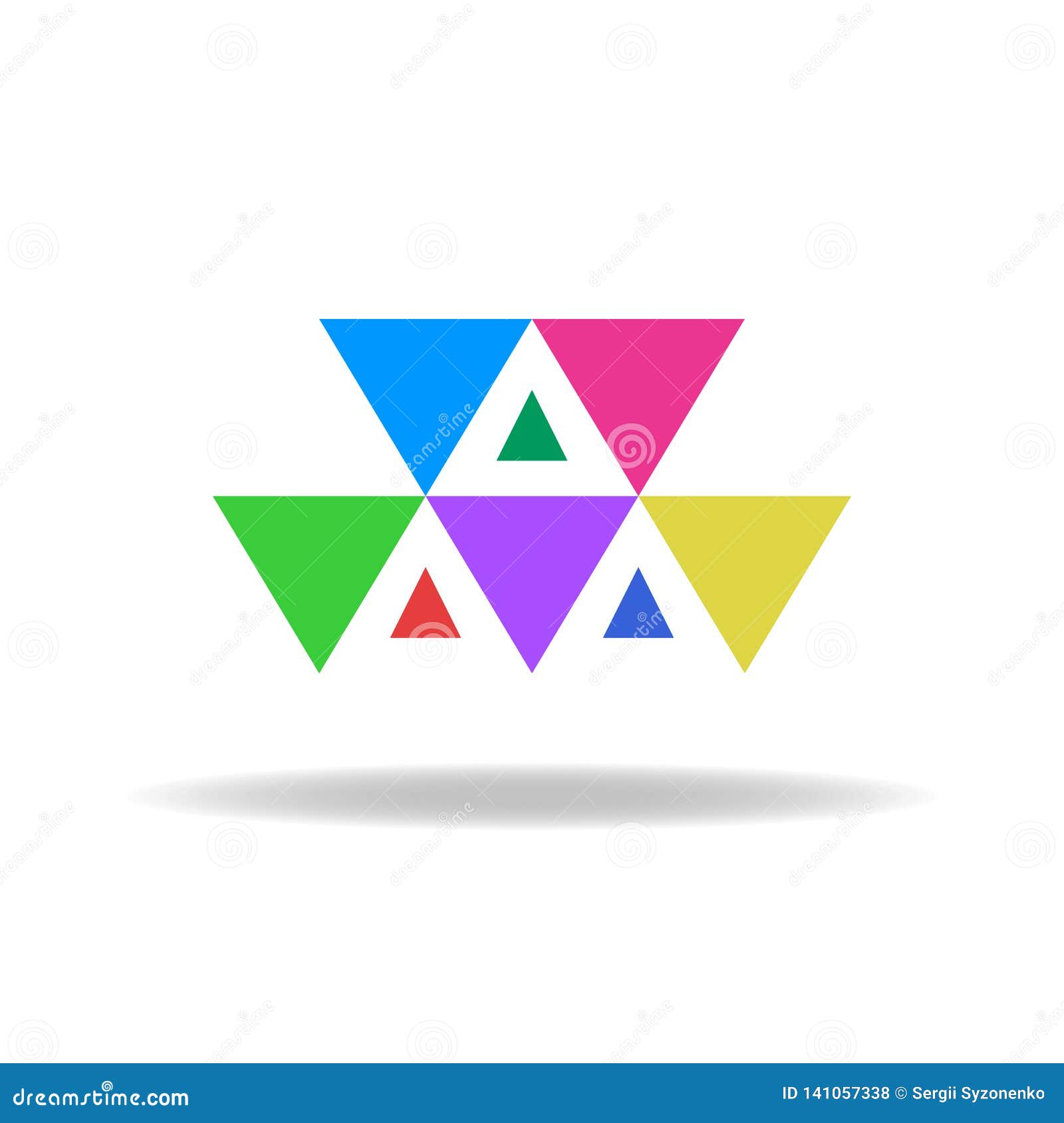 Design Logo of the Colorful Triangles Stock Vector - Illustration of ...
