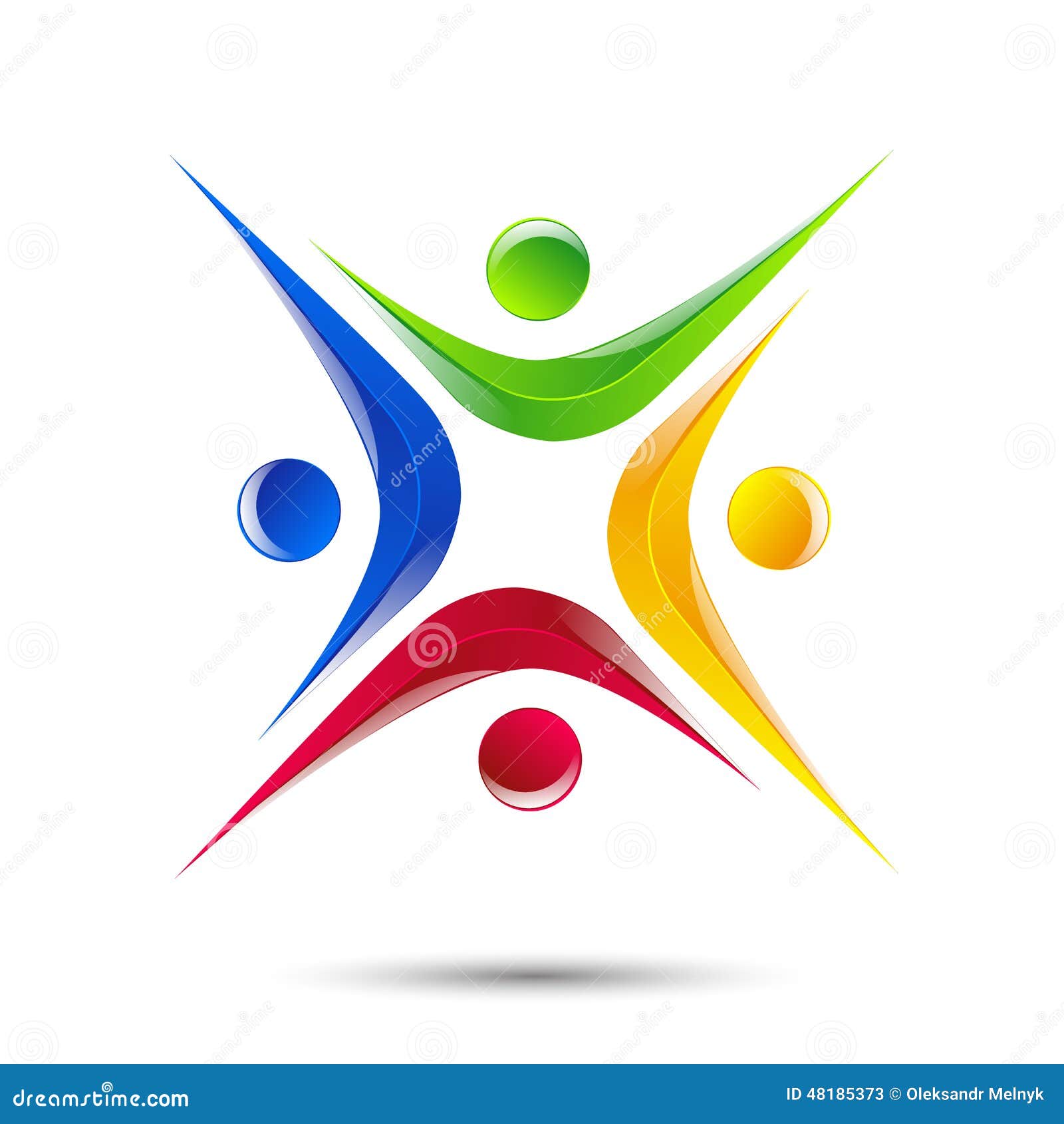 Design Logo Element Abstract People Icon Stock Vector - Illustration of ...