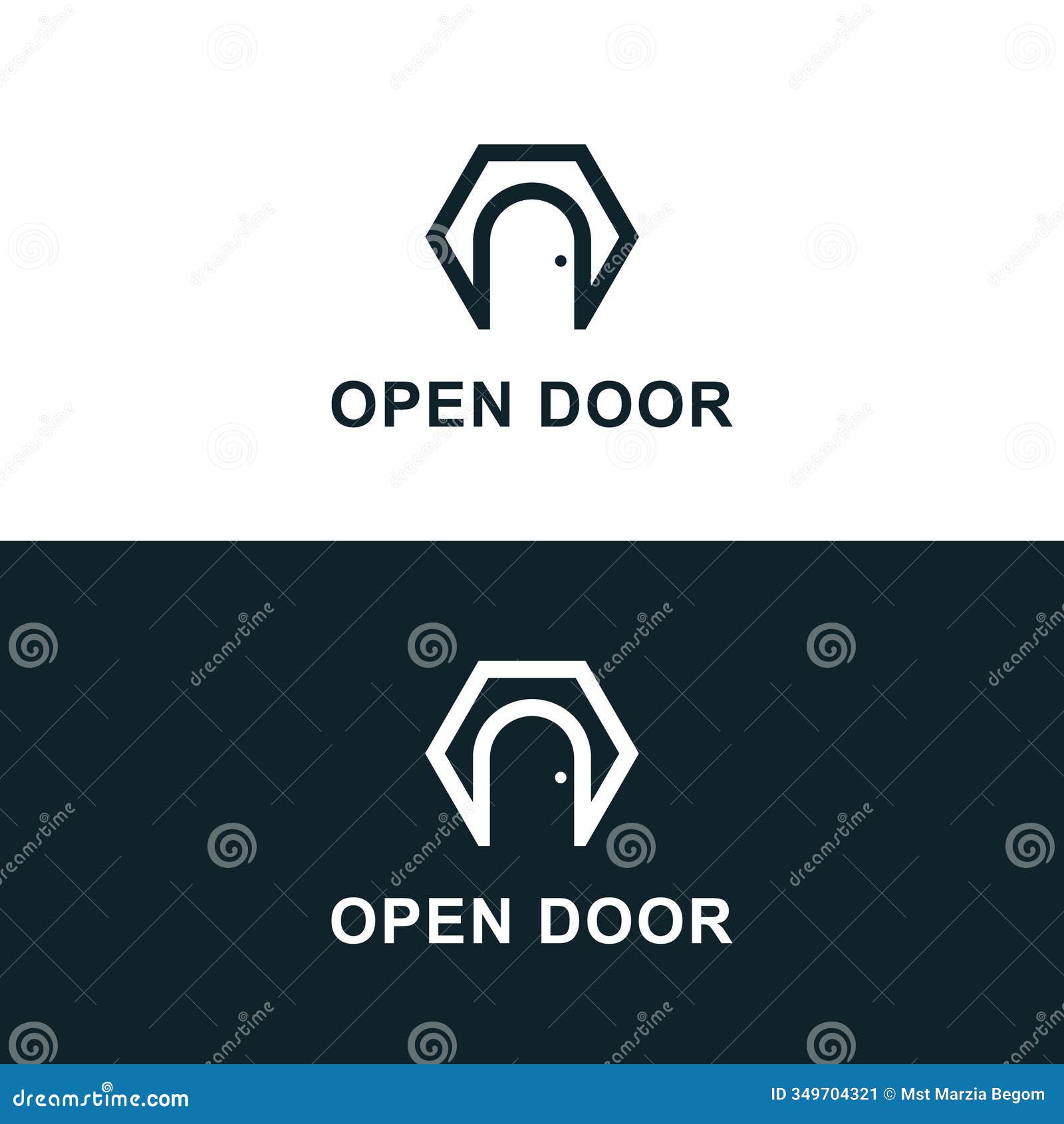 Design Logo Letter O and Door. Premium Vector Stock Vector ...