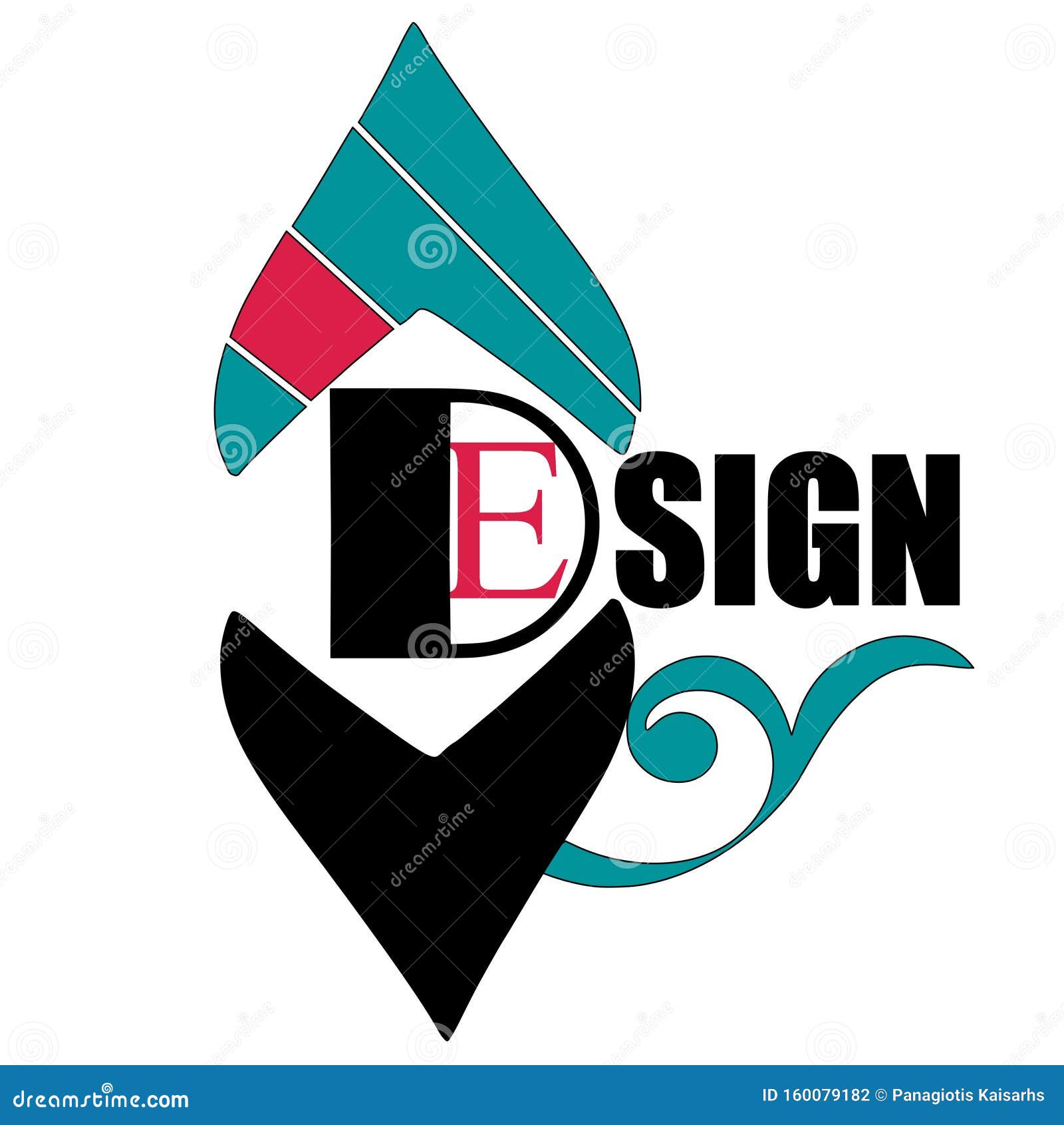 Design Logo Maker, Silhouette DE-DESIGN Stock Illustration ...