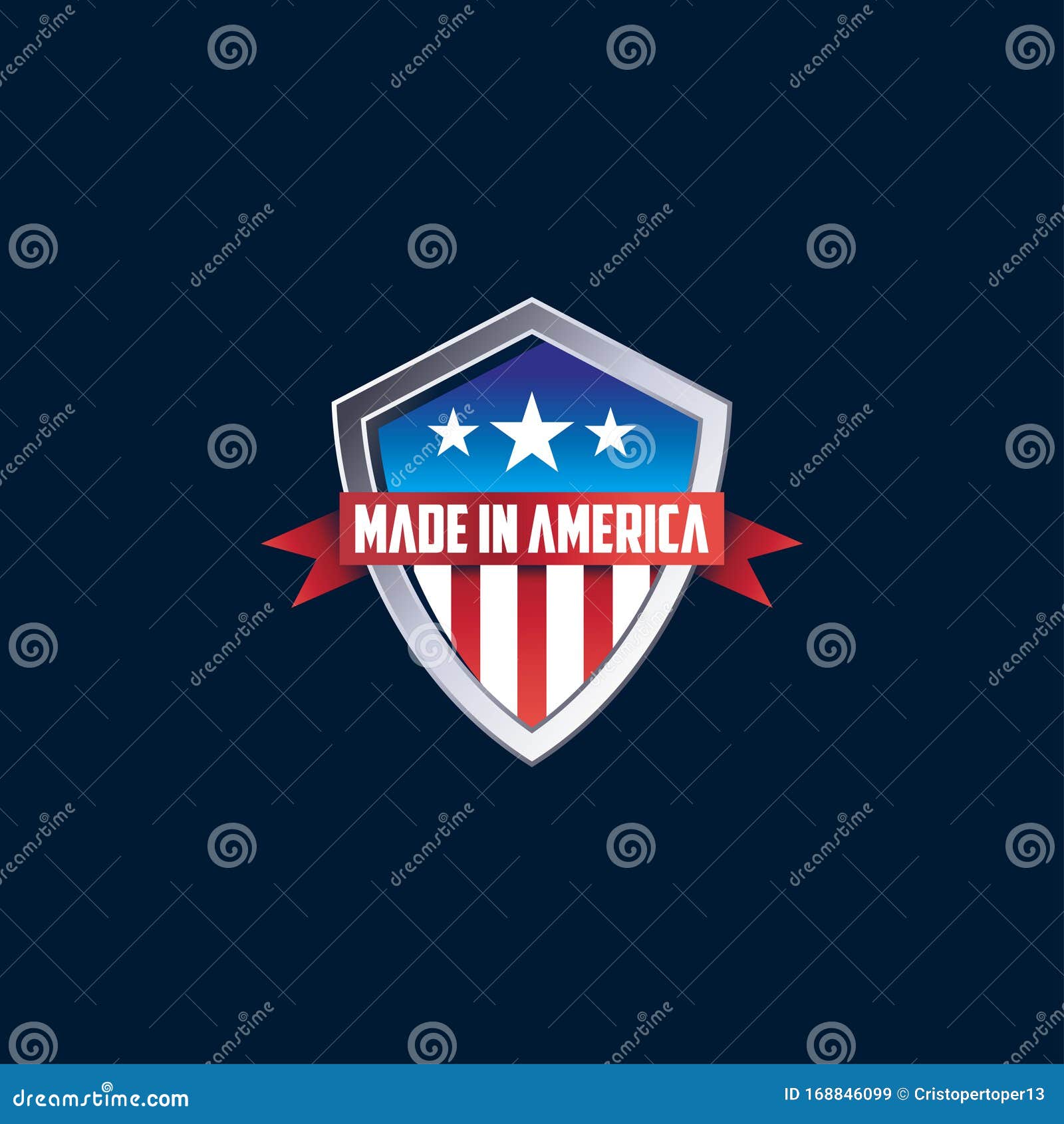 Design Made in America Shield Vector Stock Vector - Illustration of ...
