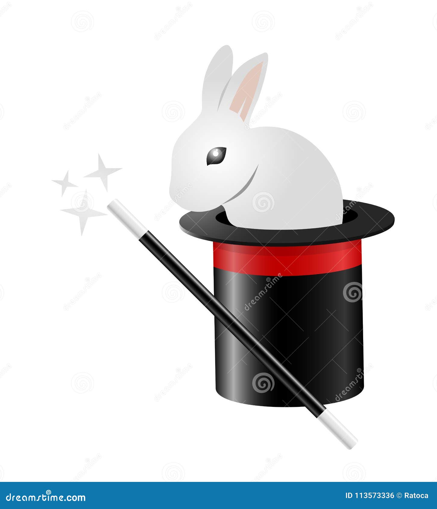 Magic Rabbit Vector Illustration | CartoonDealer.com #113573336