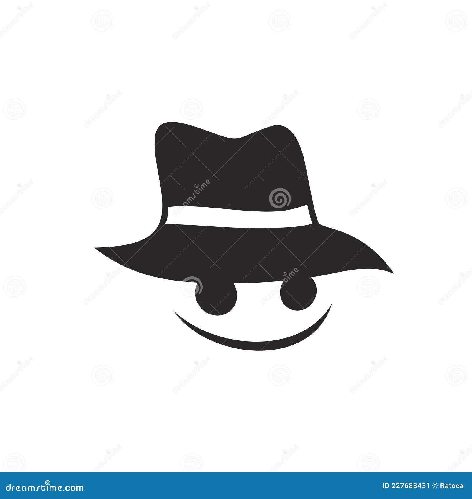 Design of Man with Hat Icon Stock Vector - Illustration of black ...
