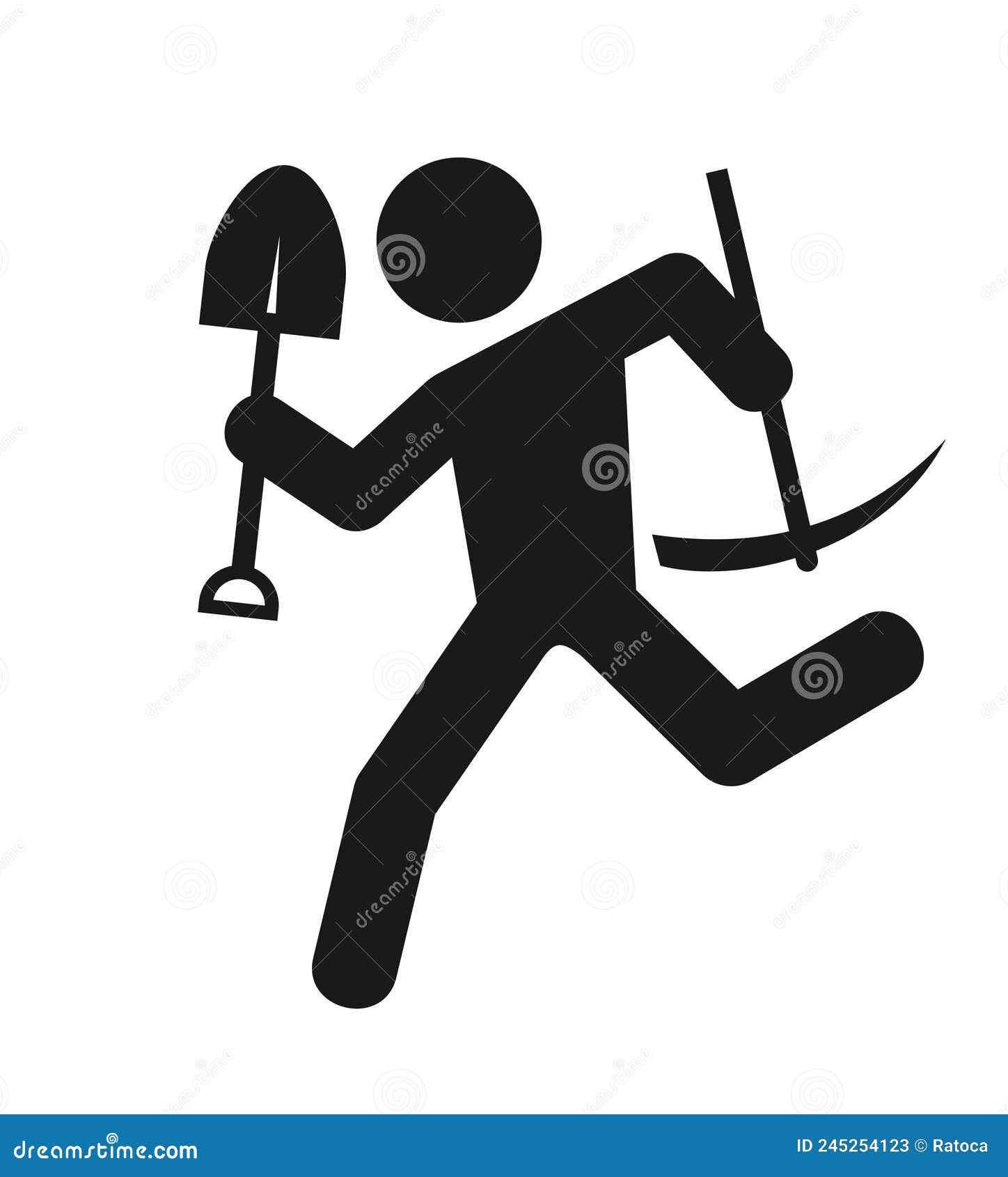 Design of Man Working Symbol Stock Vector - Illustration of industry ...