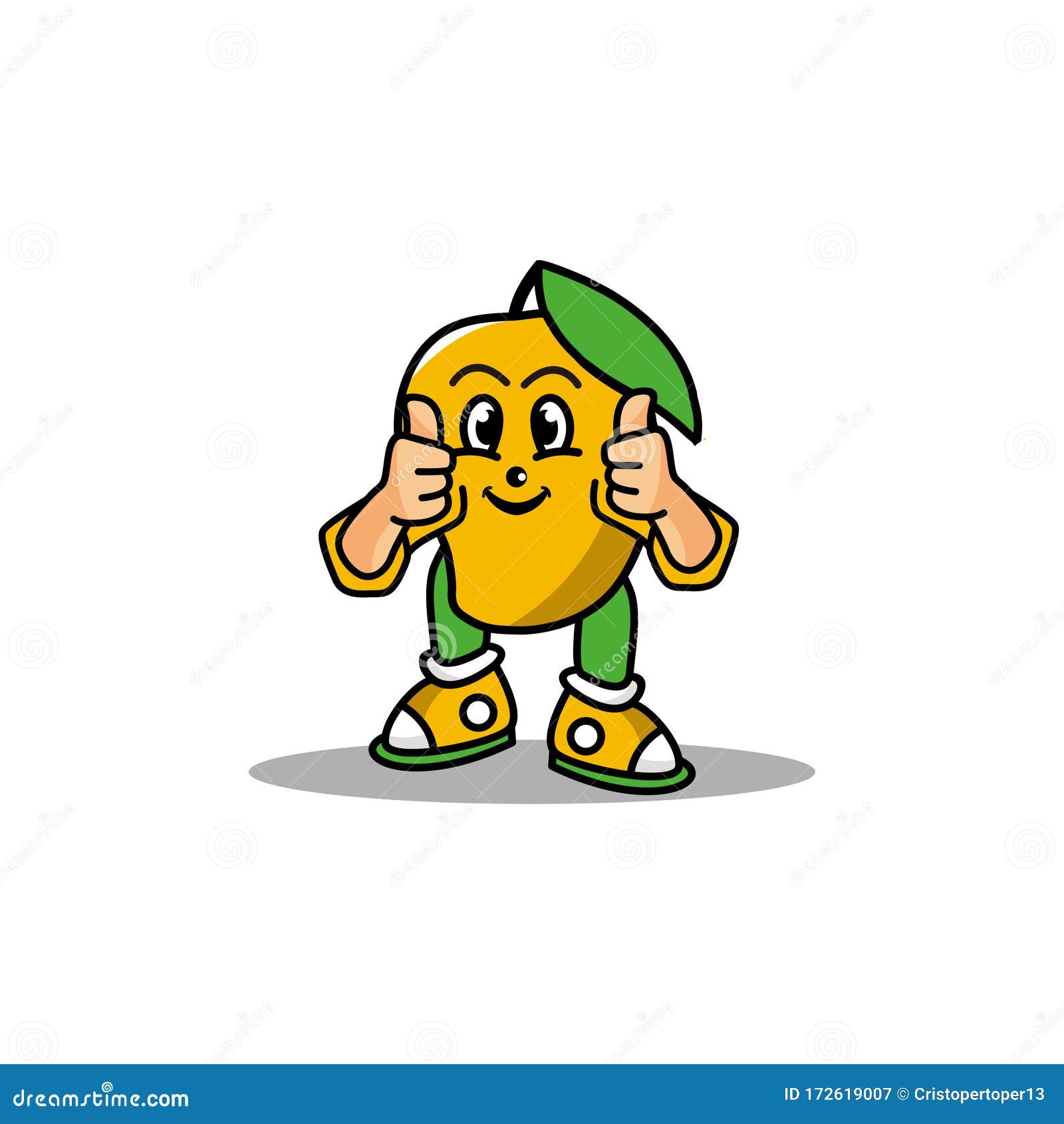 Design mango mascot vector stock vector. Illustration of icon - 172619007