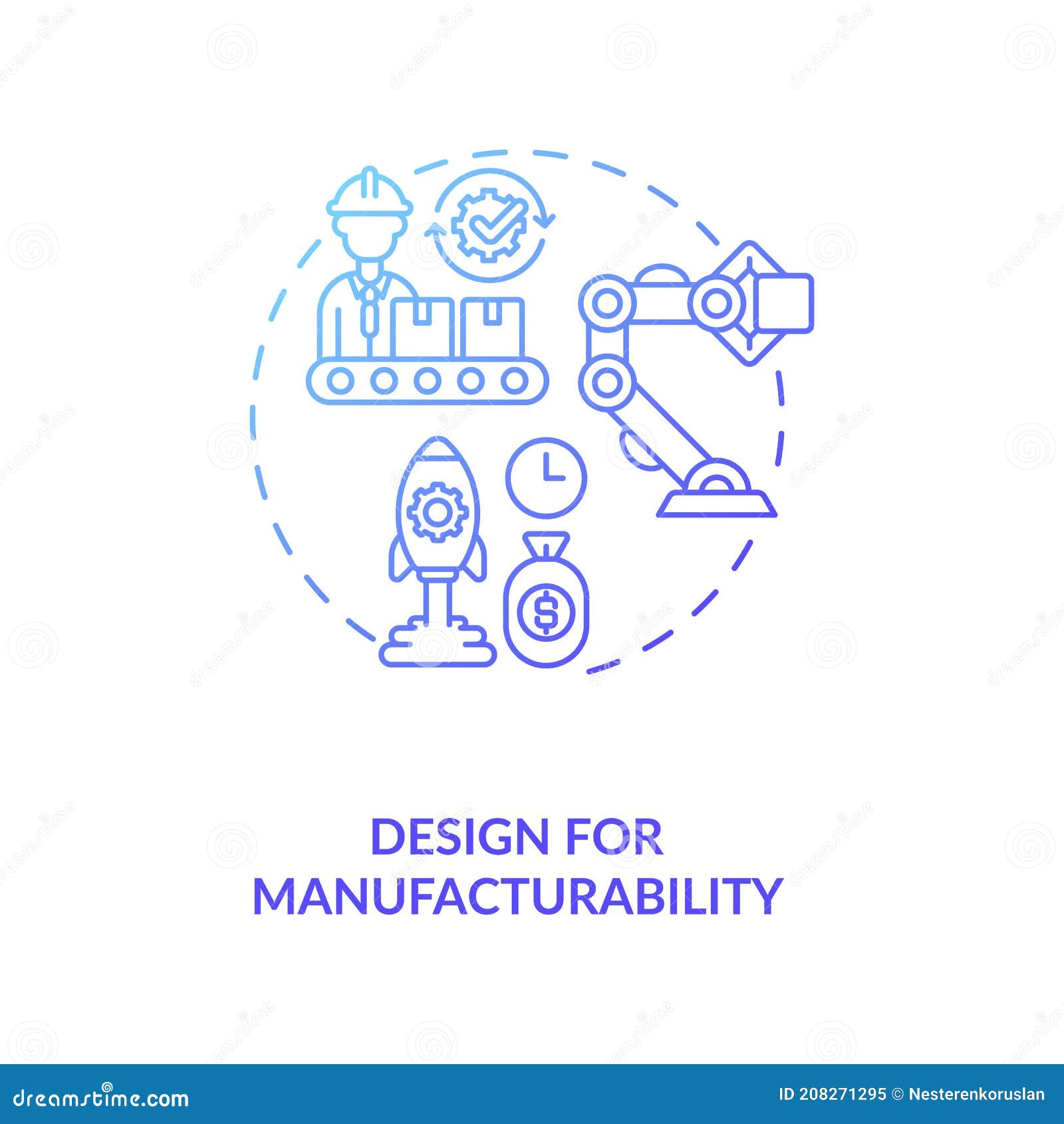 Design for Manufacturability Concept Icon Stock Vector - Illustration ...