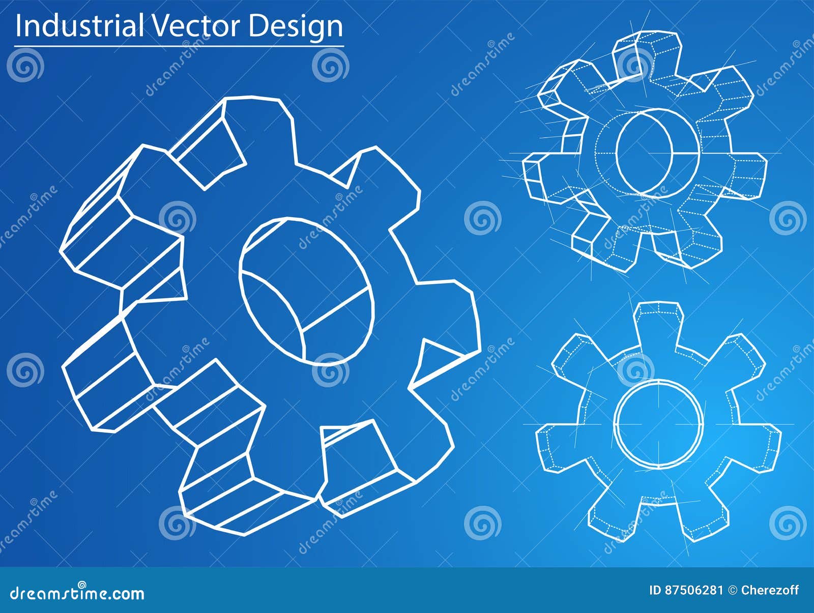 Design and Manufacture of Gears. Vector Stock Vector - Illustration of ...