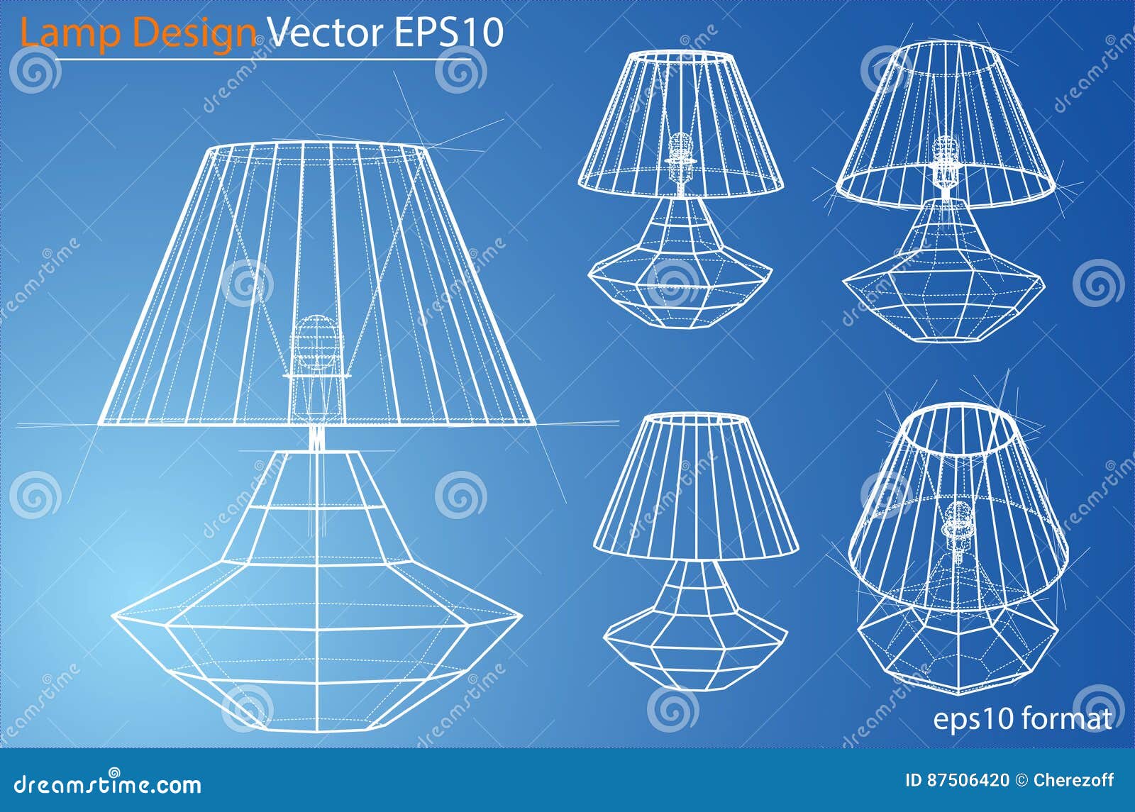 Design and Manufacture of Home Lamps. Vector Stock Vector ...