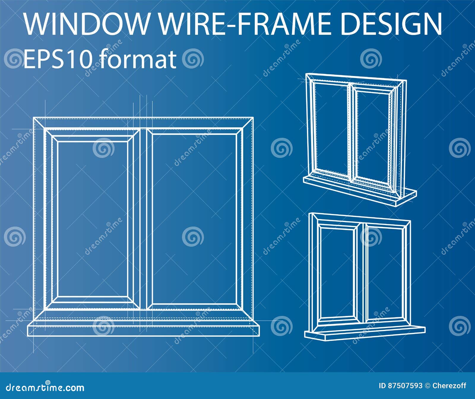Design and Manufacture of Windows. Vector Stock Vector - Illustration ...