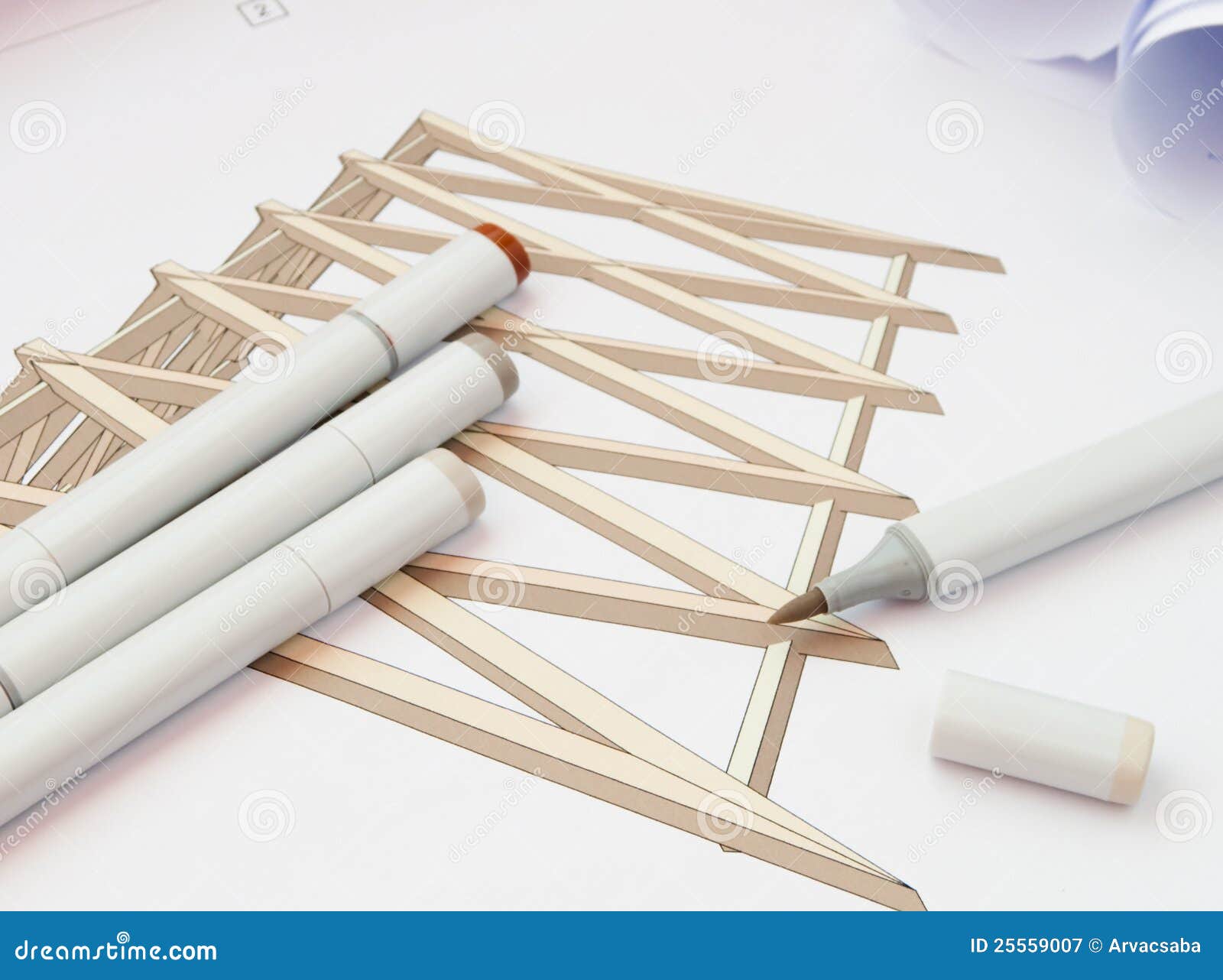 Design markers stock image. Image of brown, architecture - 25559007