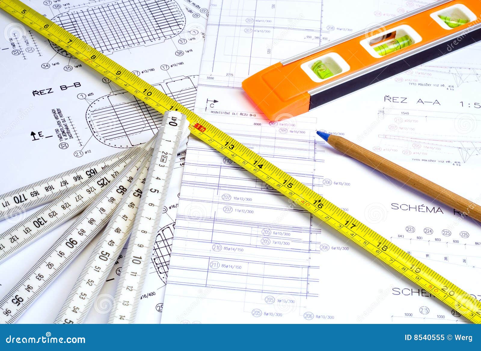 Design and Measuring Instruments Stock Image - Image of architectural ...