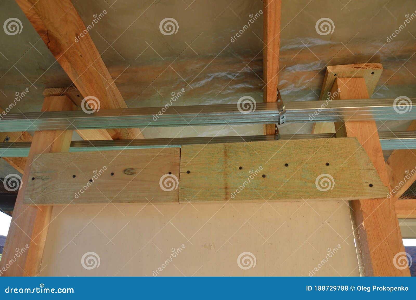 The Design of the Metal Profile for Attaching Drywall Stock Photo ...