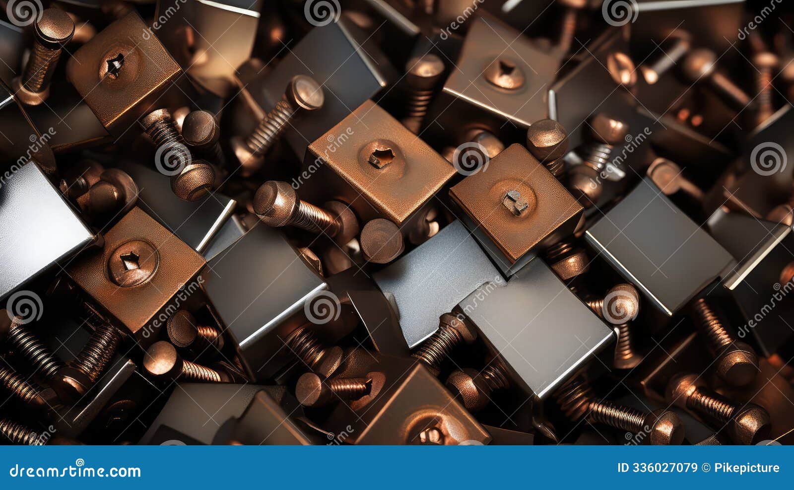 Metal Rivets Wide Texture. Polished Steel With Light Effect. Scratched ...