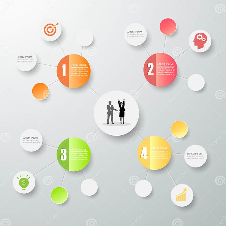 Design Mind Map Infographic, Can Be Used for Workflow, Layout, Mind Map ...