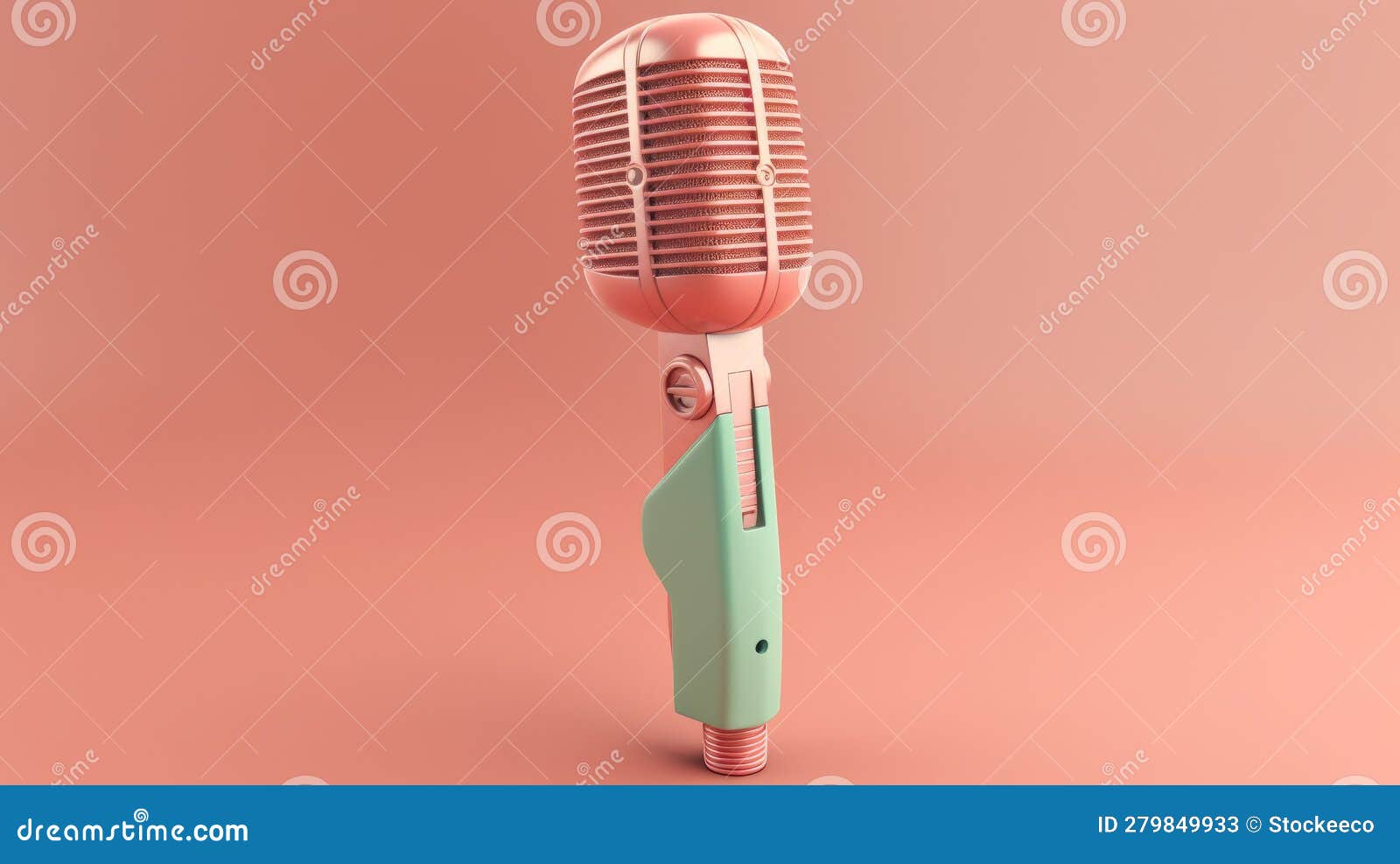 Design a Minimalist 1980s Microphone Stock Illustration - Illustration ...