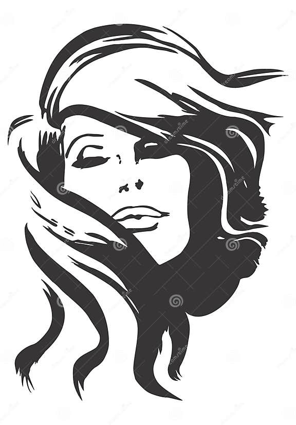 Design model of face. stock vector. Illustration of fashion - 4410801