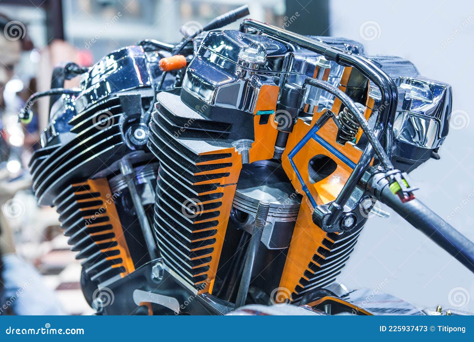 The Design of the Modern Car Engine Stock Image - Image of repair ...