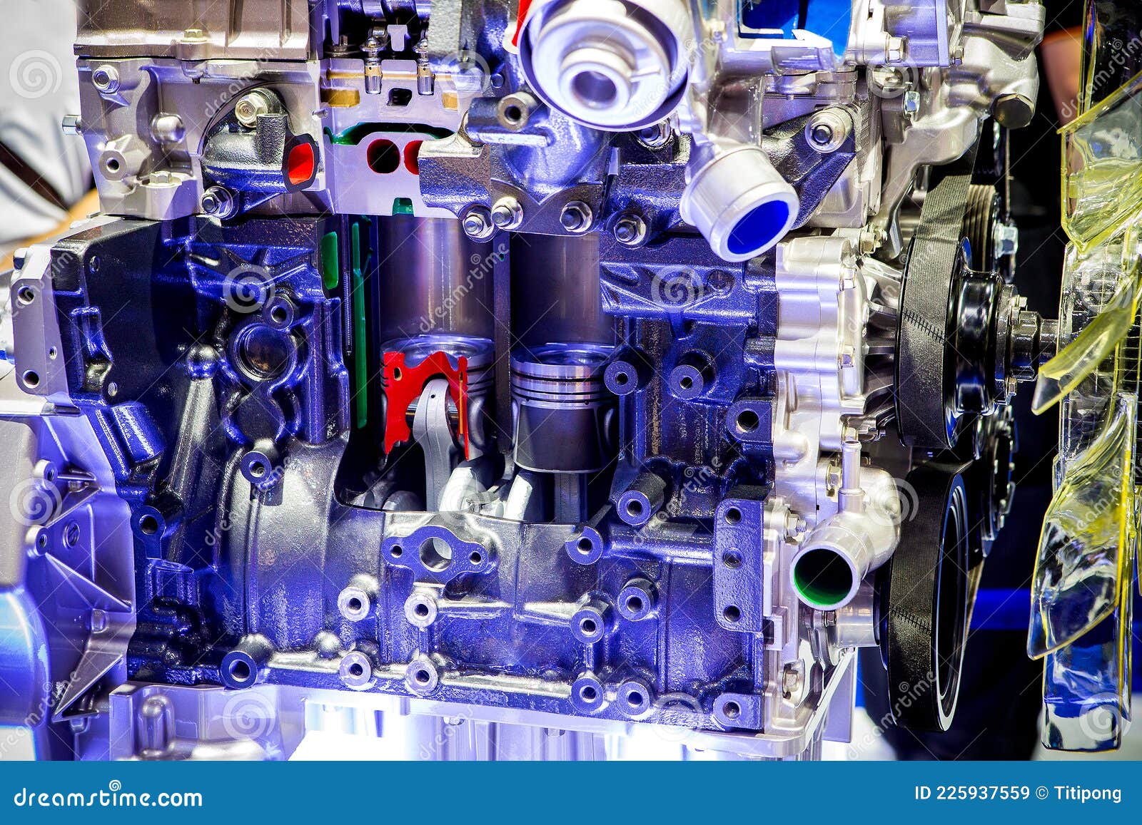 The Design of the Modern Car Engine Stock Image - Image of motor, fuel ...