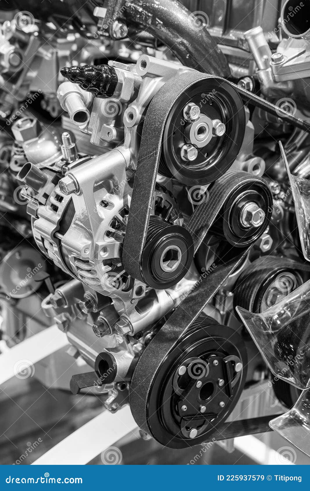 The Design of the Modern Car Engine Stock Image - Image of fuel ...