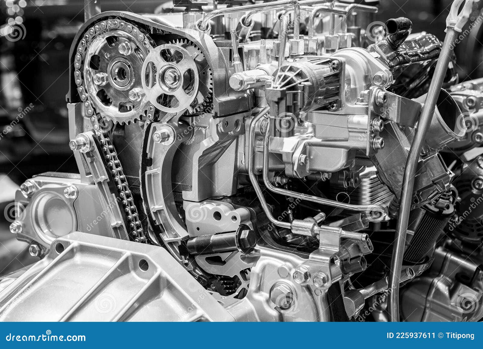 The Design of the Modern Car Engine Stock Image - Image of diesel ...