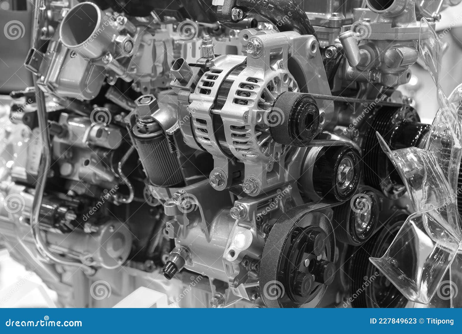 The Design of the Modern Car Engine Stock Image - Image of automotive ...