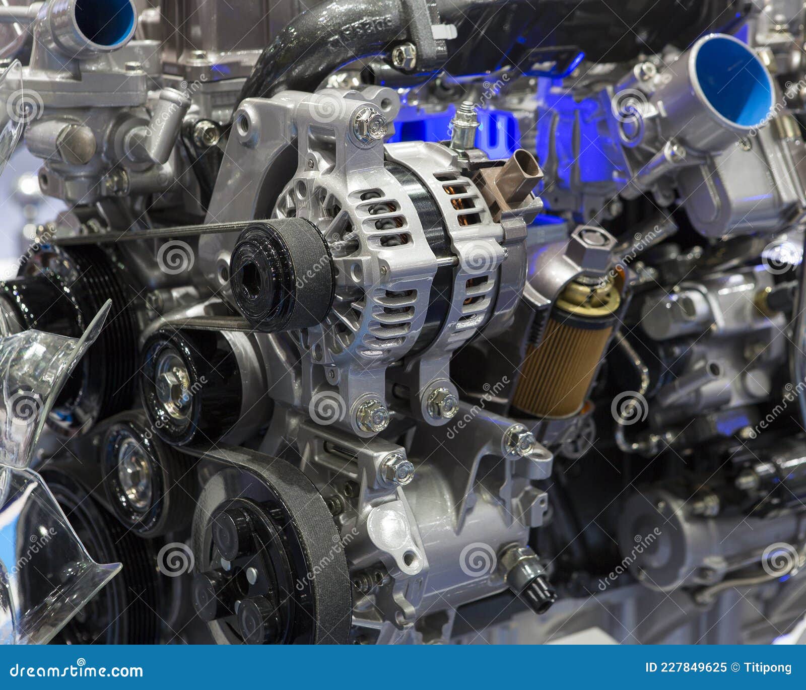 The Design of the Modern Car Engine Stock Image - Image of energy ...