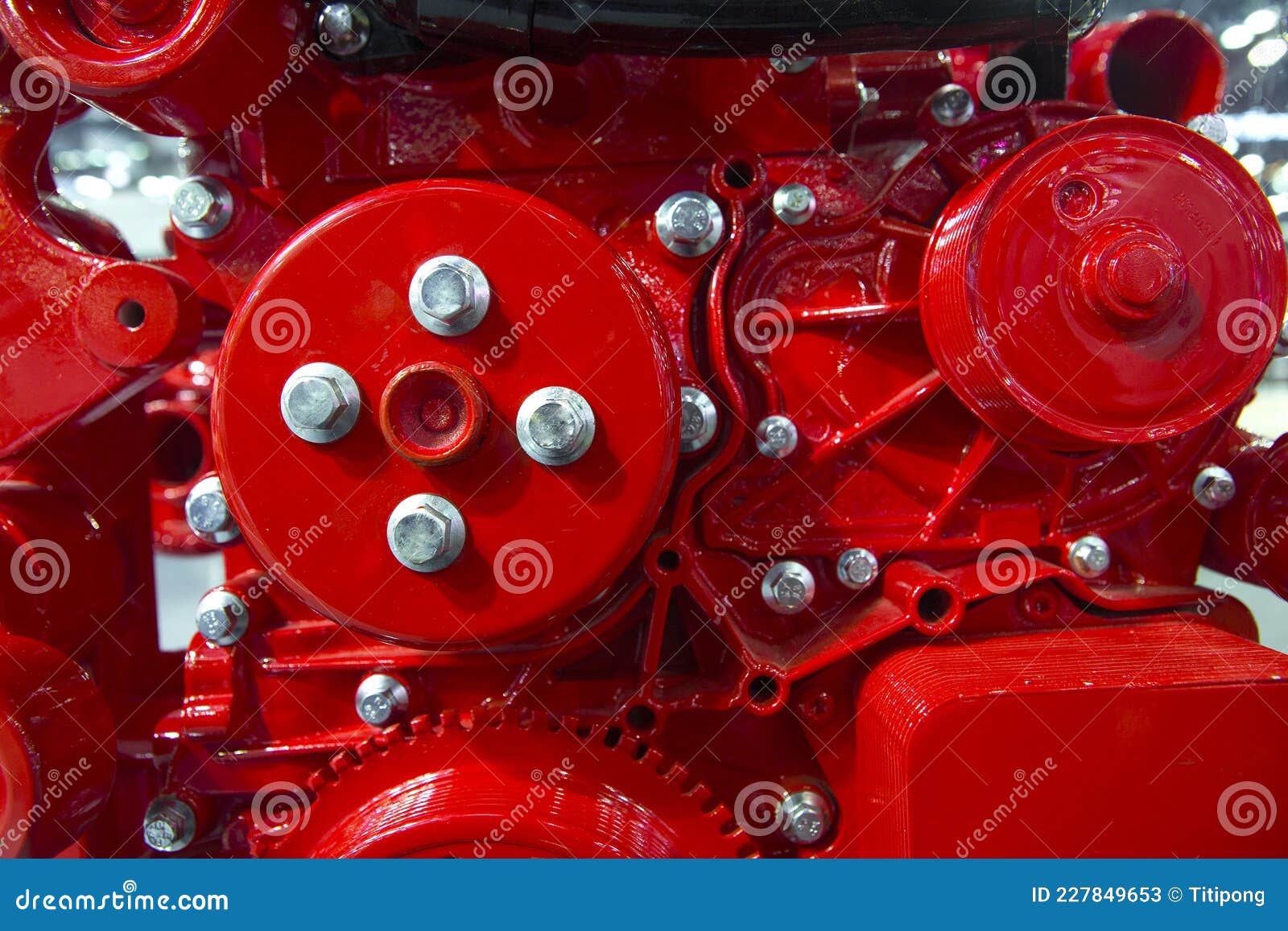The Design of the Modern Car Engine Stock Image - Image of metallic ...