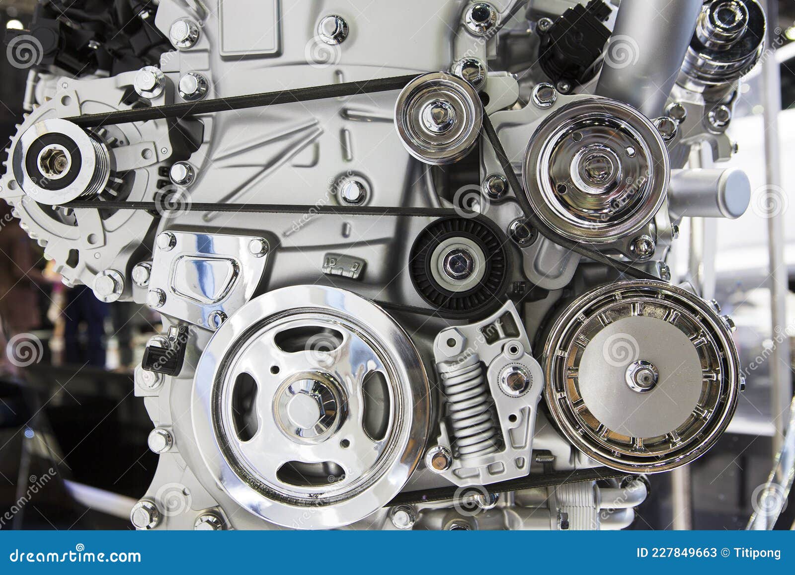 The Design of the Modern Car Engine Stock Image - Image of fuel ...