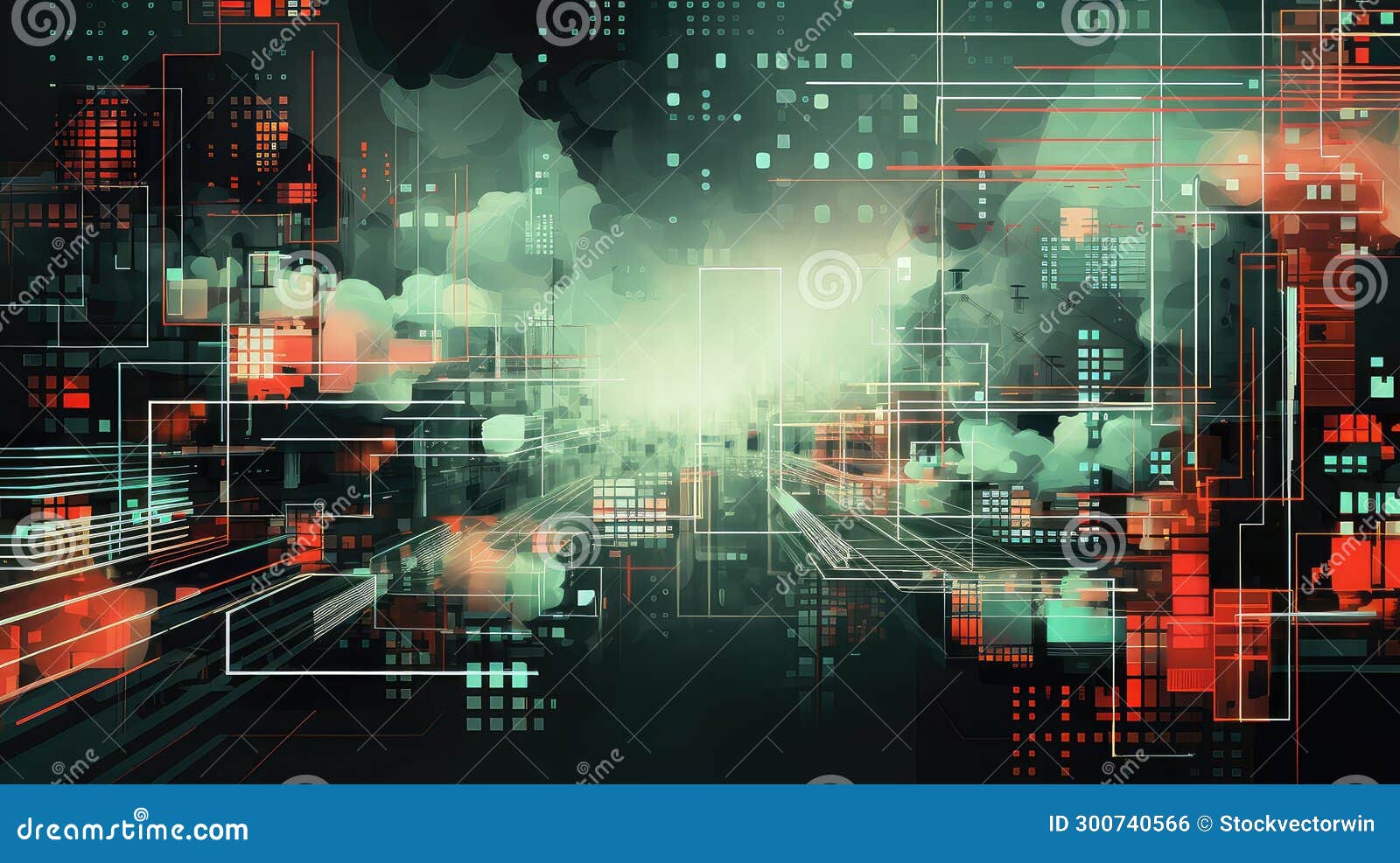 Design Modern Digital Background Stock Illustration - Illustration of ...