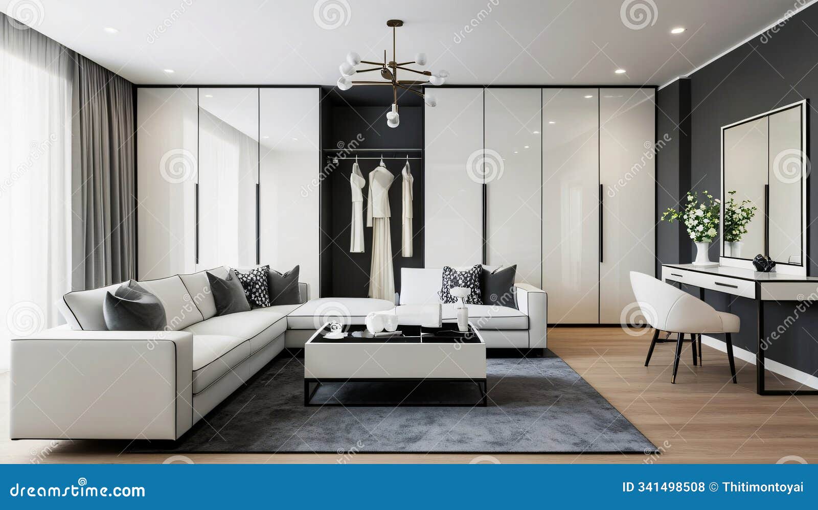 Designing a Dressing Room in a Modern Style, Dressing Room Model Stock ...