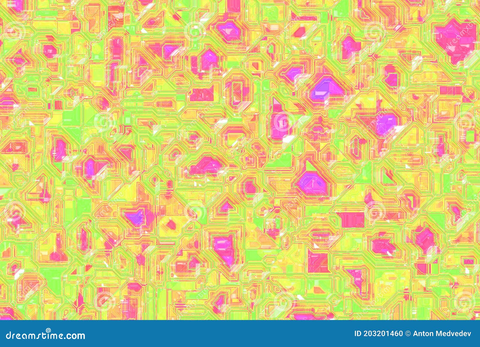 Beautiful Design Optic Multi Colored Toxic Acid Pattern Digital Art ...