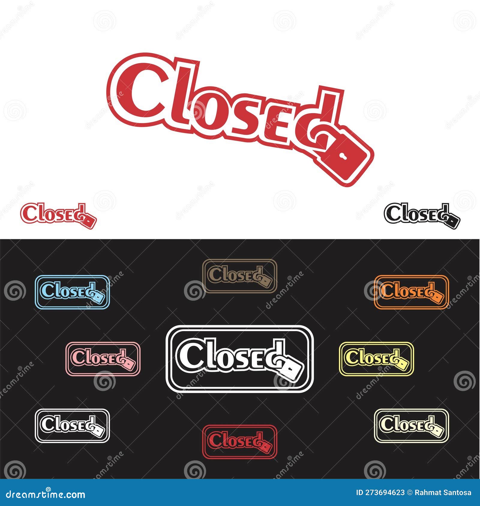 Design Modern Label Closed Symbol Vector Stock Vector - Illustration of ...