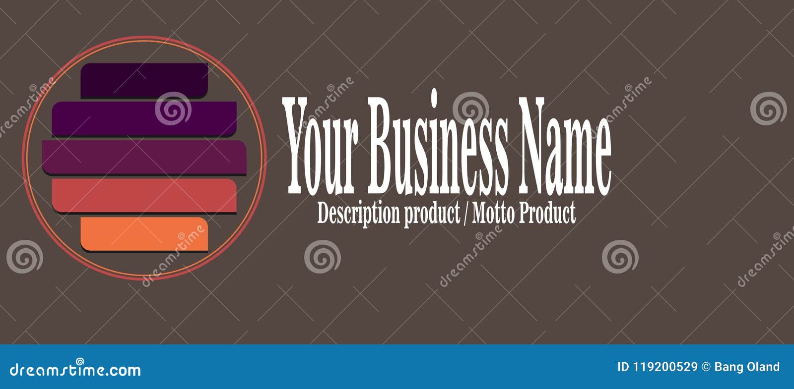 Design Modern Simple Business Logo. Place for Your Name Business, Text ...
