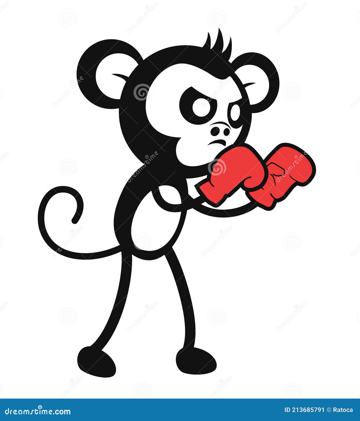 Design of Monkey Boxing Draw Stock Vector - Illustration of design ...