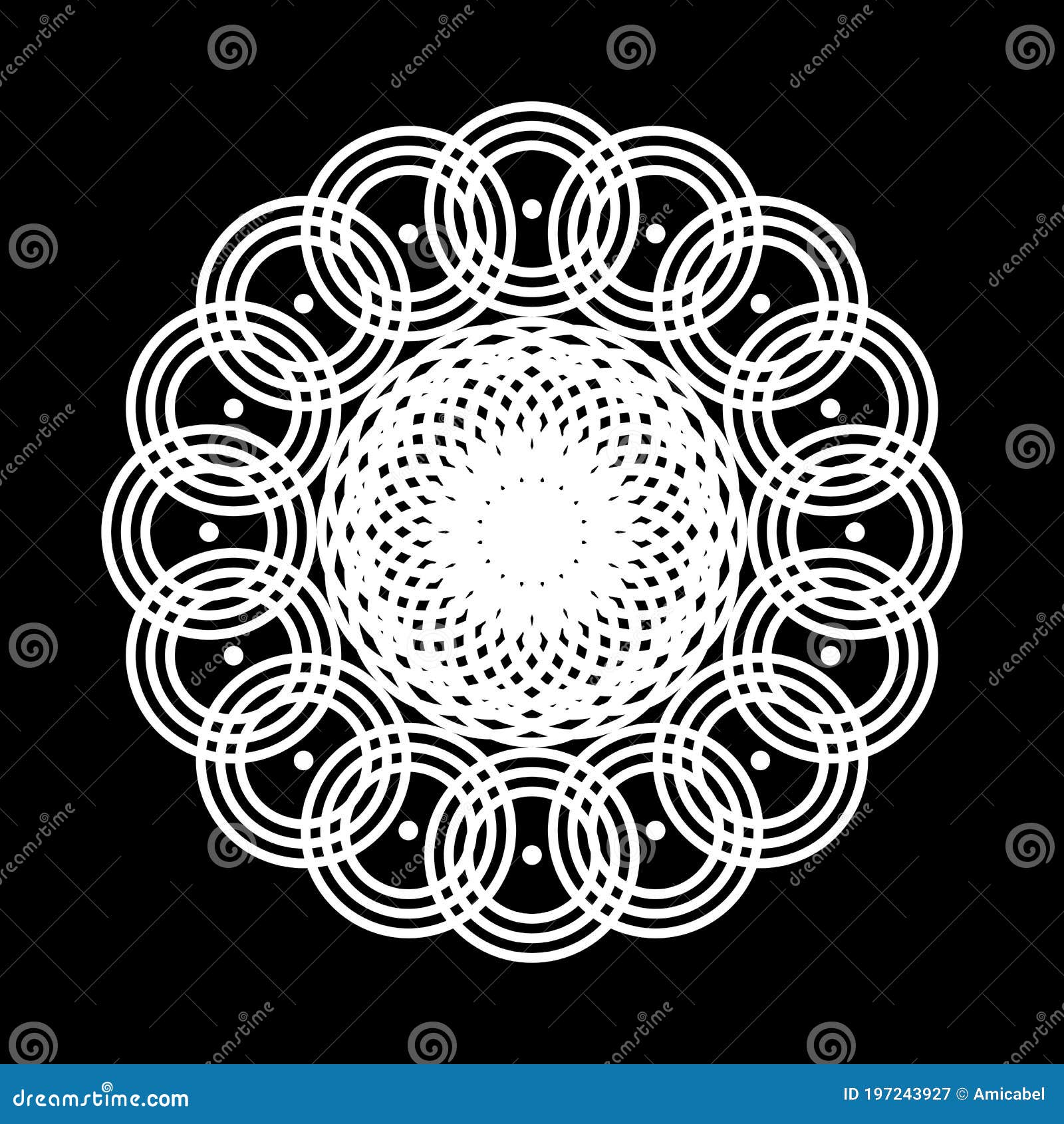 Design Monochrome Decorative Element Stock Vector - Illustration of ...