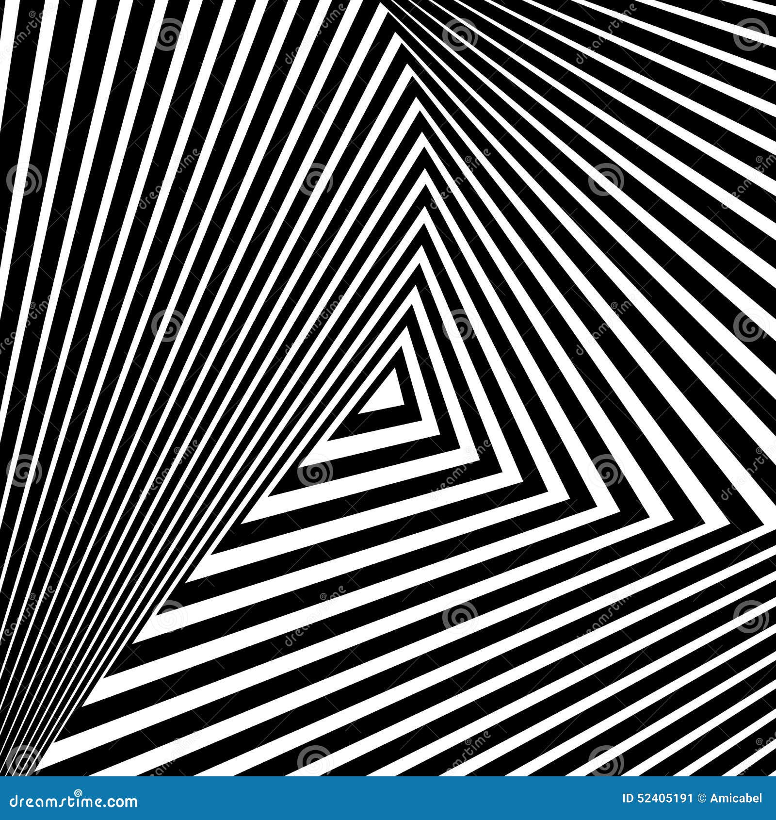 Design Monochrome Triangle Illusion Background Stock Vector ...