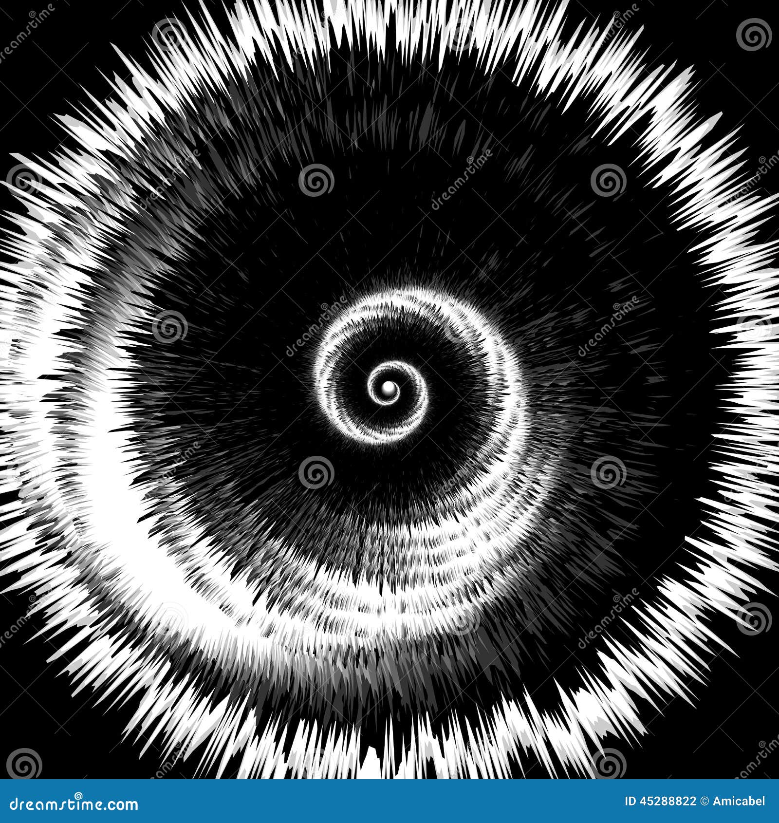 Design Monochrome Twirl Rotation Background Stock Vector - Illustration ...