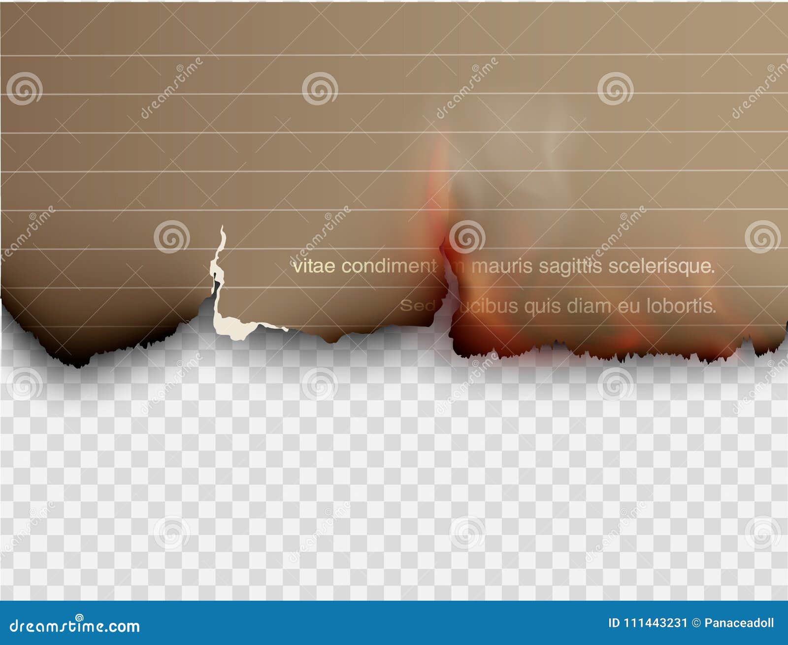 Burning Templates Torn Paper with Fire Stock Illustration ...