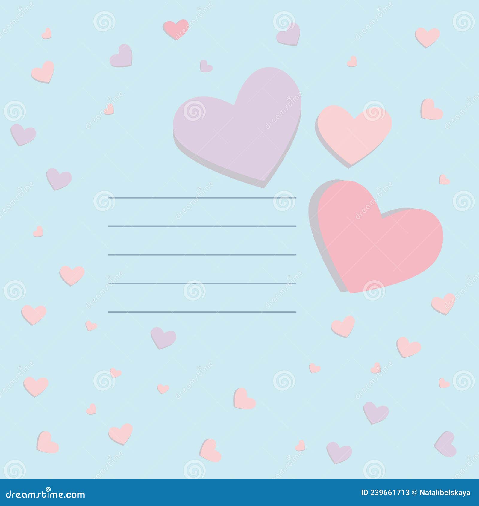 Design from Multicolored Hearts. Template for Greeting Card, Sticker ...