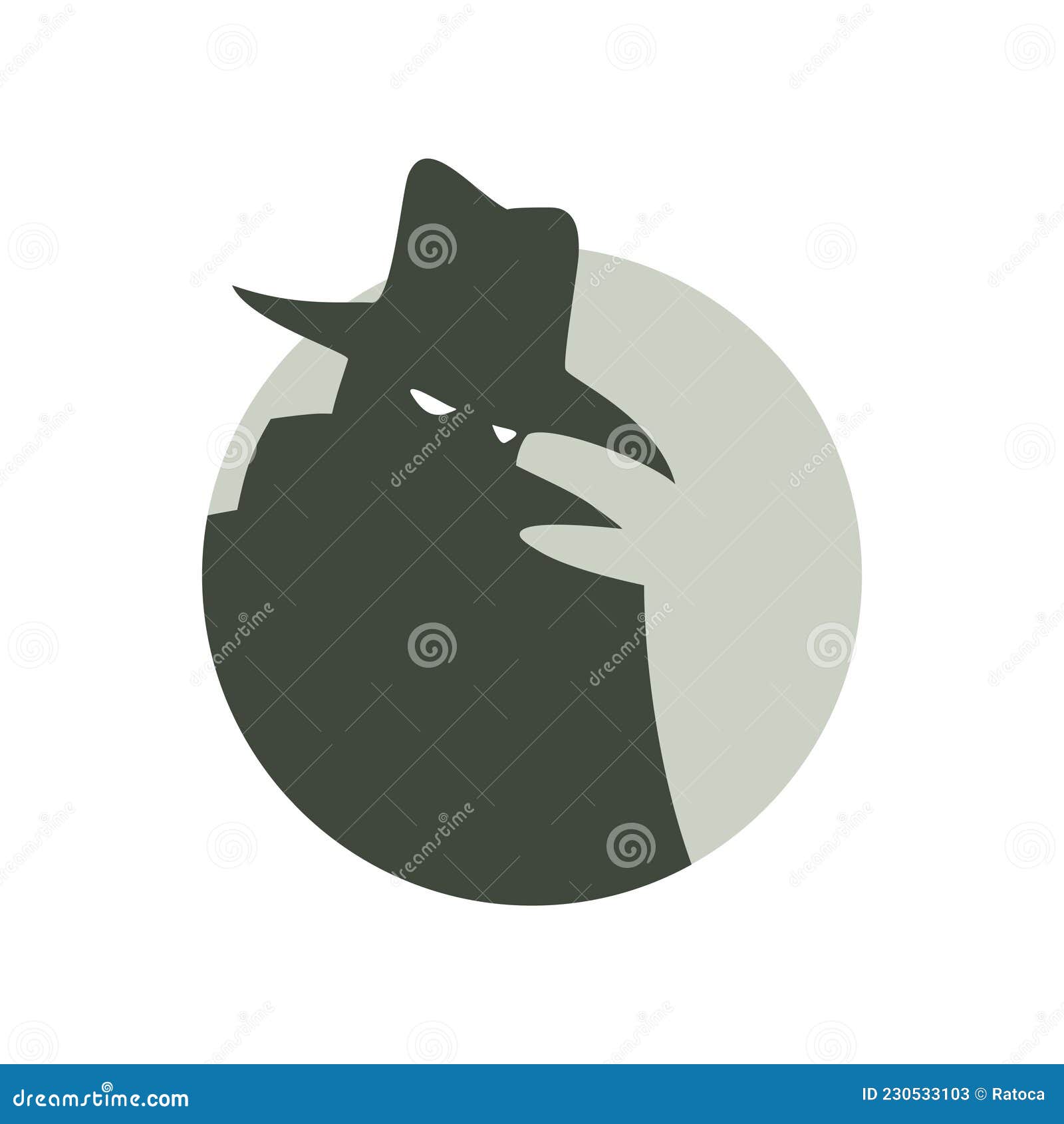 Design of mystery man draw stock vector. Illustration of gangster ...