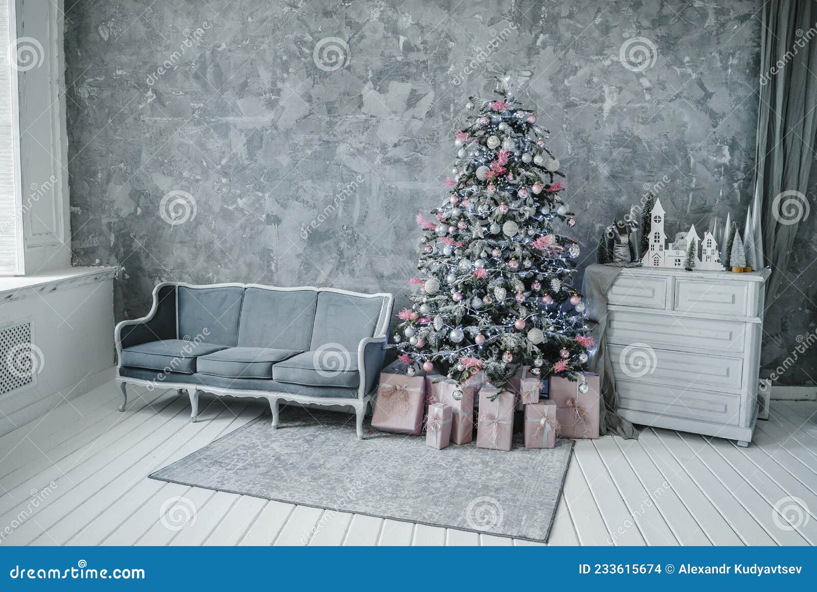 Design of New Interior in Light Colors Stock Photo - Image of floor ...