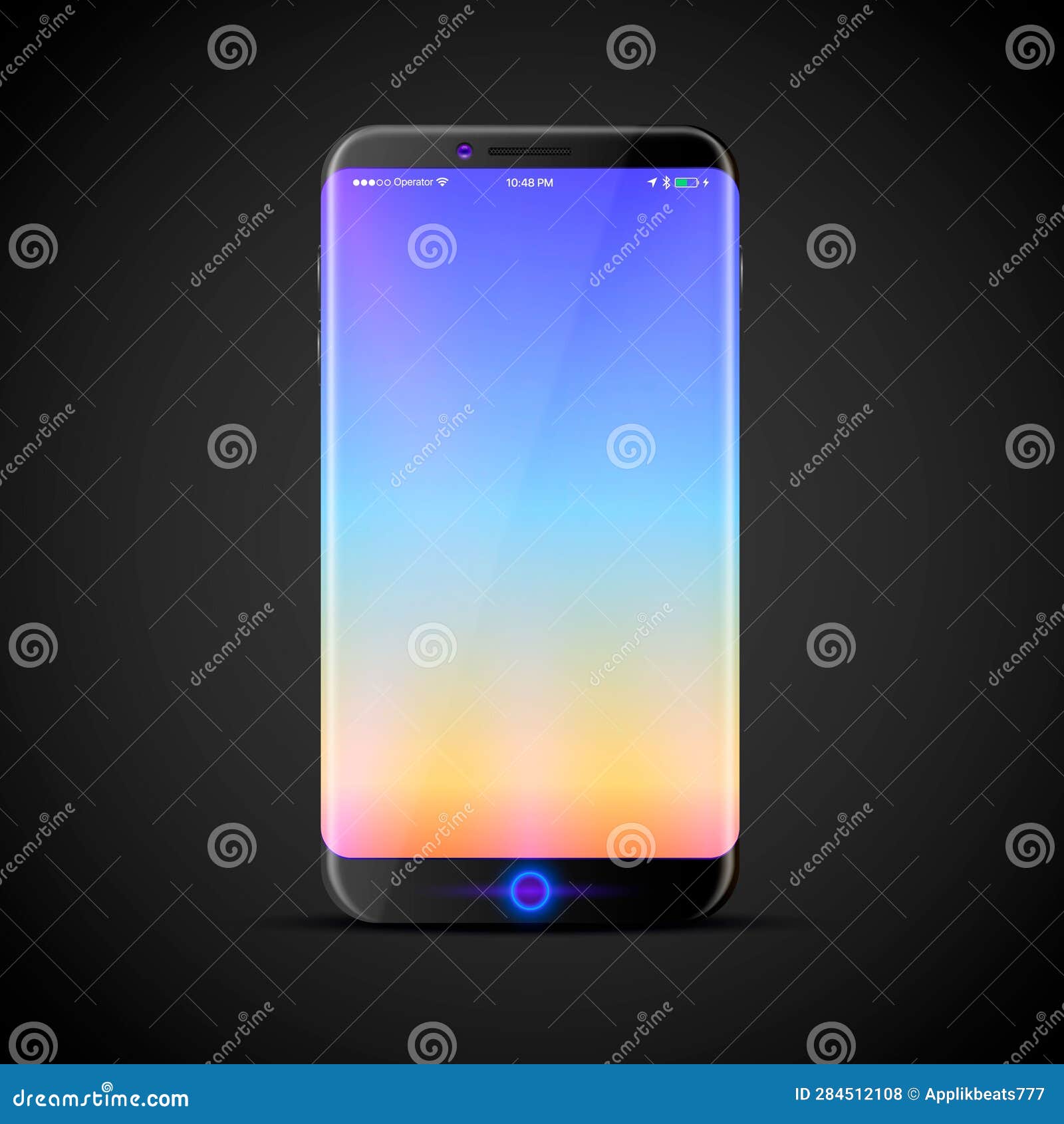 The Design of a New Touchscreen Phone Stock Vector - Illustration of ...