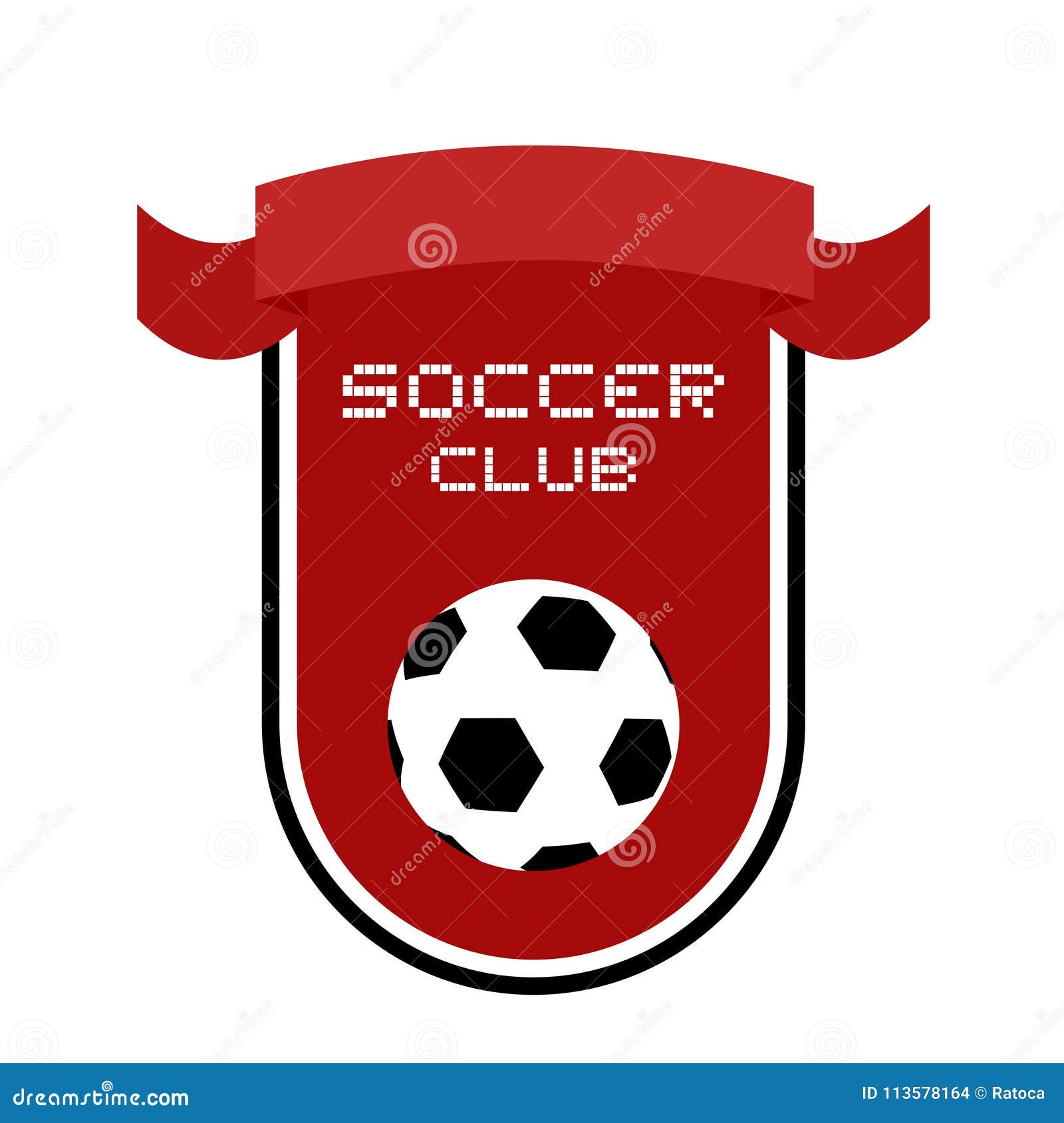 Soccer emblem stock vector. Illustration of sphere, shield - 113578164
