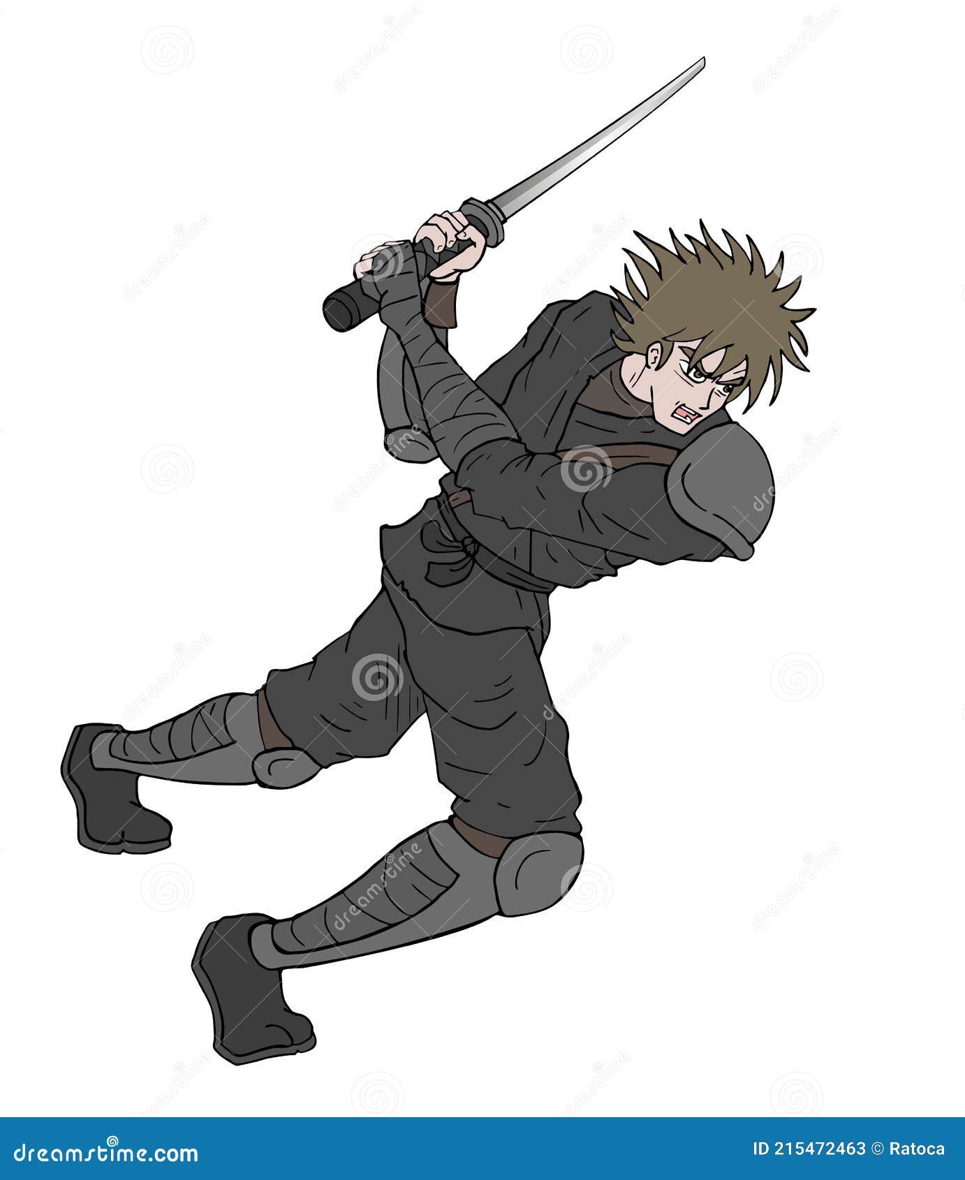 Design of Ninja Warrior Illustration Stock Vector - Illustration of ...